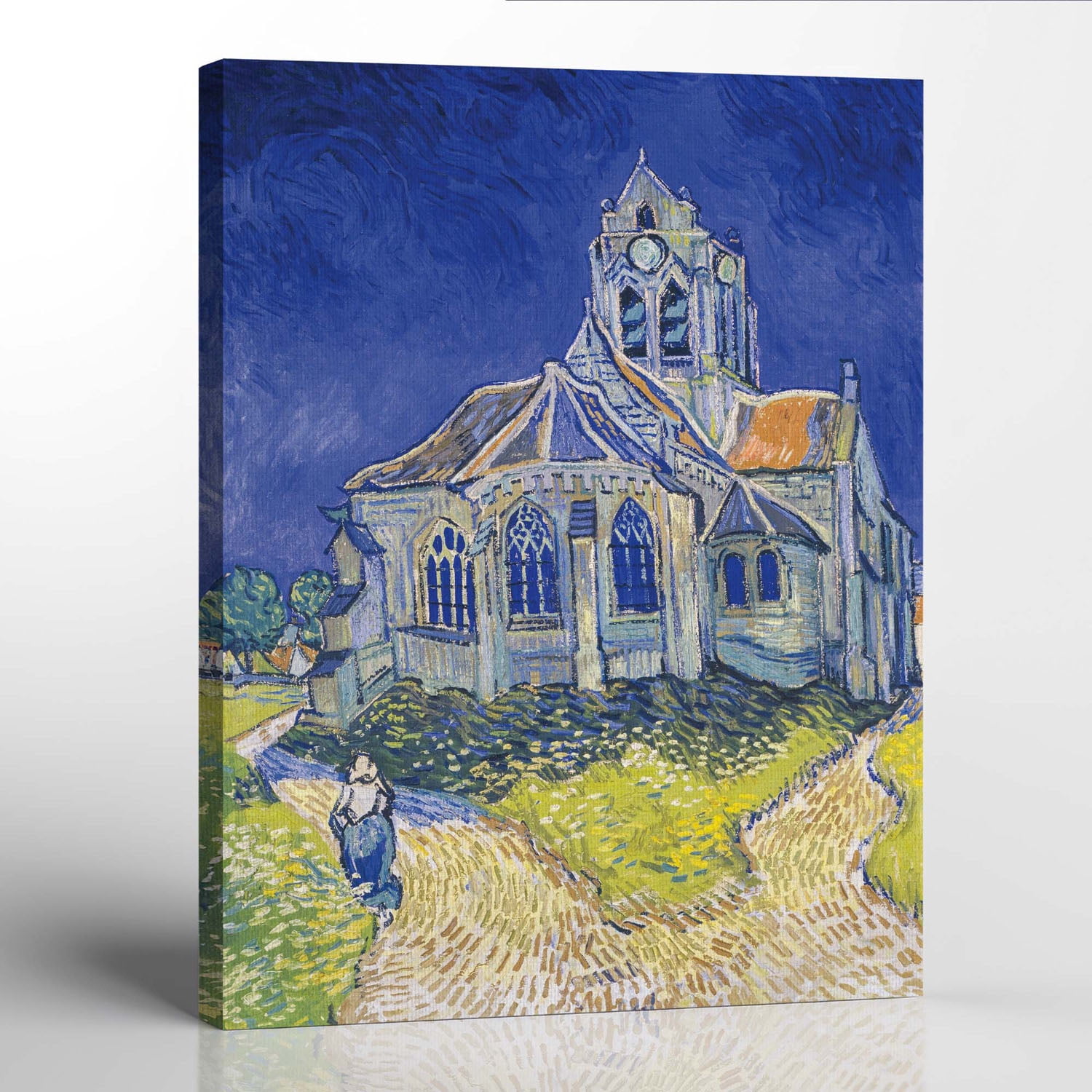 Art Prints Wall Décor, Church in Auvers Canvas Print, Vincent Van Gogh ...