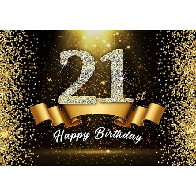 Art Prints for 21th Birthday Backdrop rations Party 21th Anniversary ...