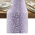 Art Purple Cotton Linen Table Runner Vintage White Polka Dots Lavender ...
