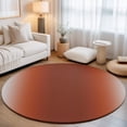 Art Red 3.3' Round Rug for Bedroom Reading Corner, Vintage Red Brown ...