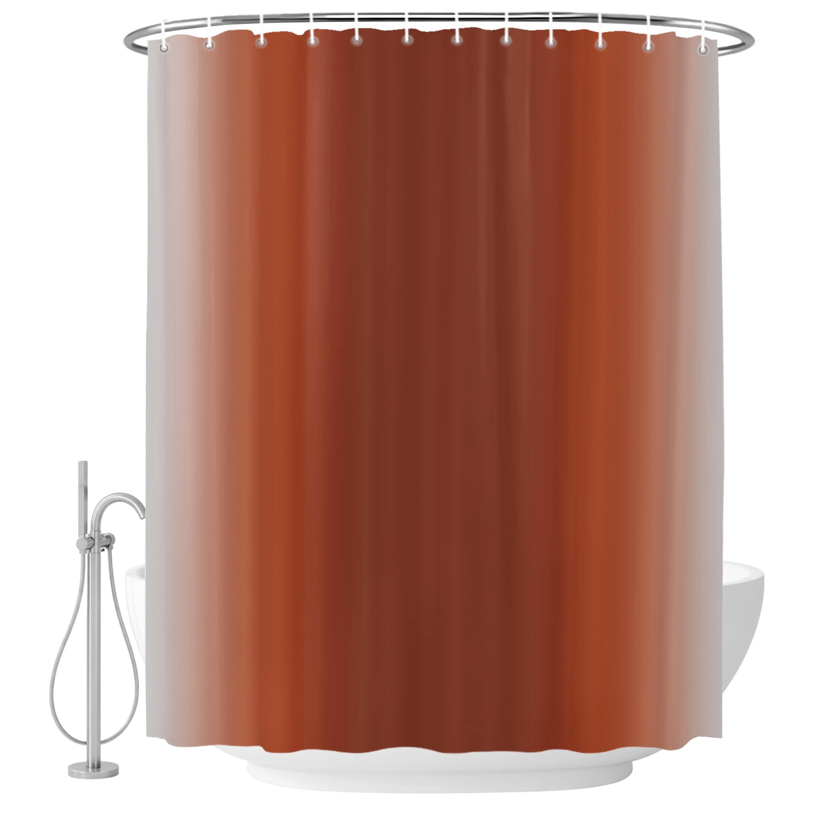 Art Red Shower Curtain for Bathroom, Vintage Red Brown Ombre Farmhouse ...