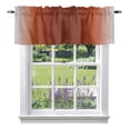 Art Red Valance Curtain 1 Panel, Vintage Red Brown Ombre Farmhouse ...