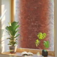 Art Red Window Privacy Film, Vintage Red Brown Ombre Farmhouse Rustic ...
