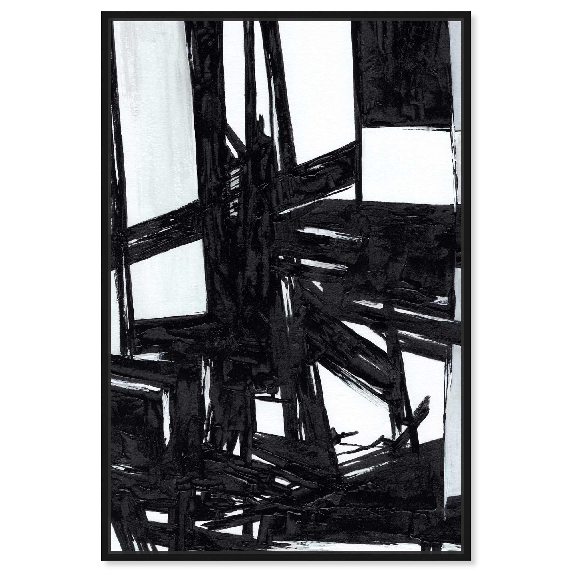 Art Remedy Black and White Art Canvas, 20" x 30", Black Frame ...