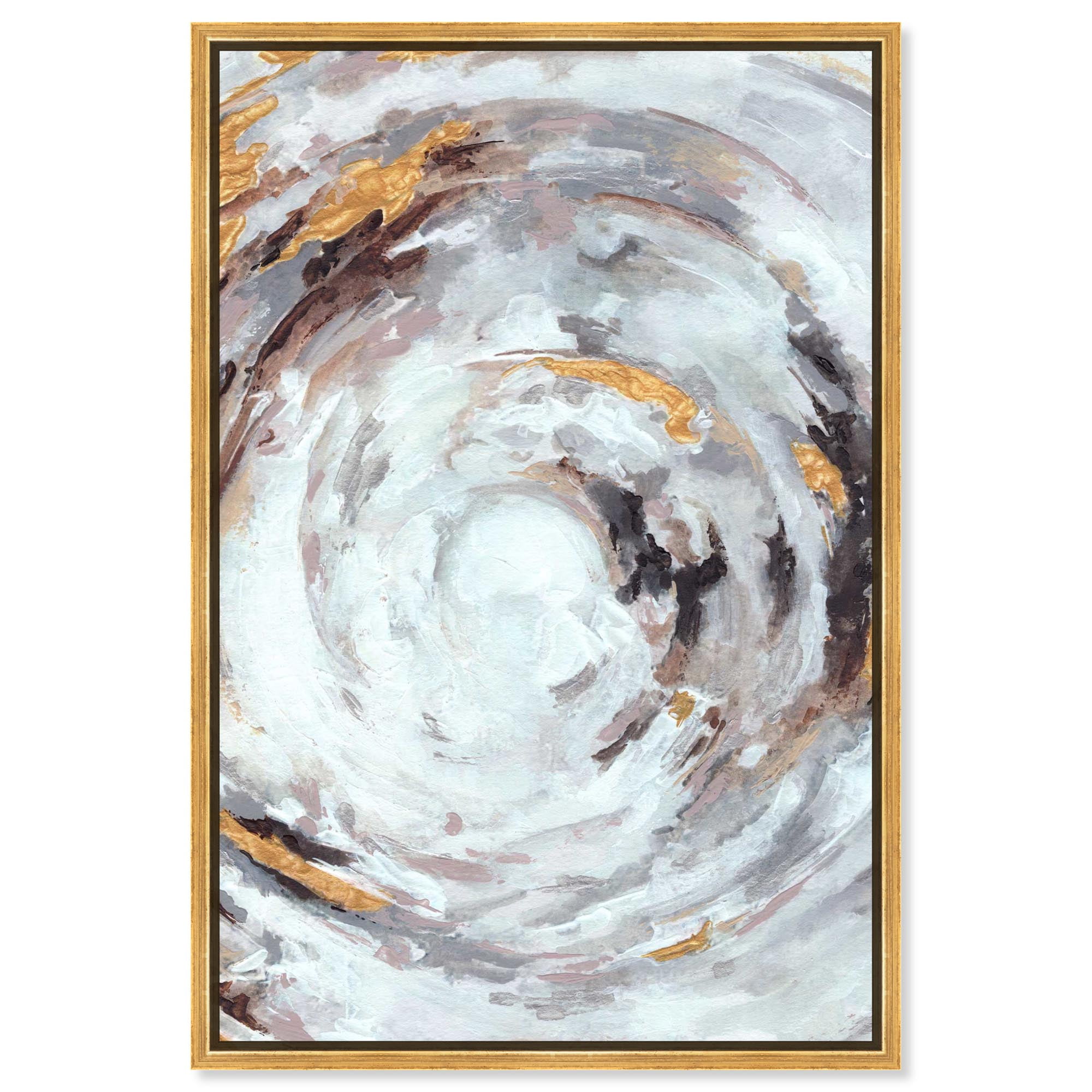 Art Remedy Blue Paintings Canvas, 10" x 15", Gold Frame, Cyclone Art ...