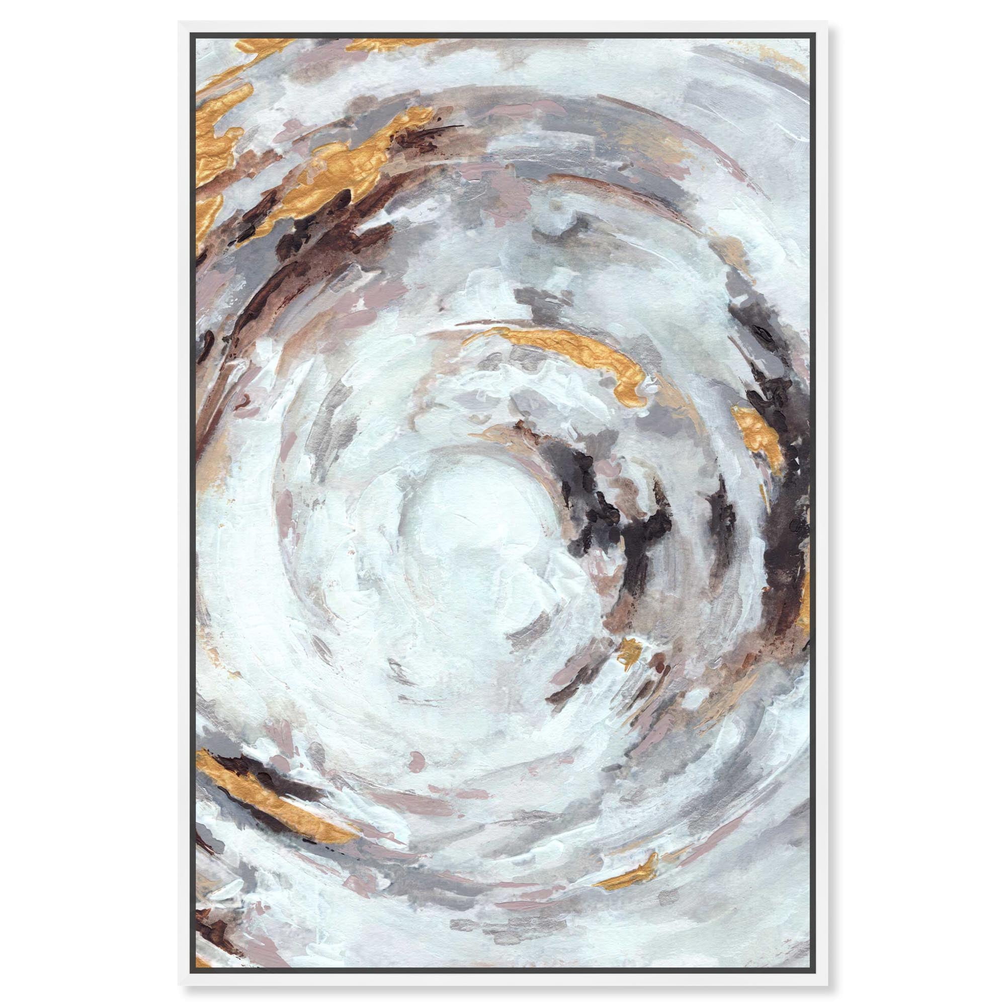 Art Remedy Blue Paintings Canvas, 10" x 15", White Frame, Cyclone Art ...