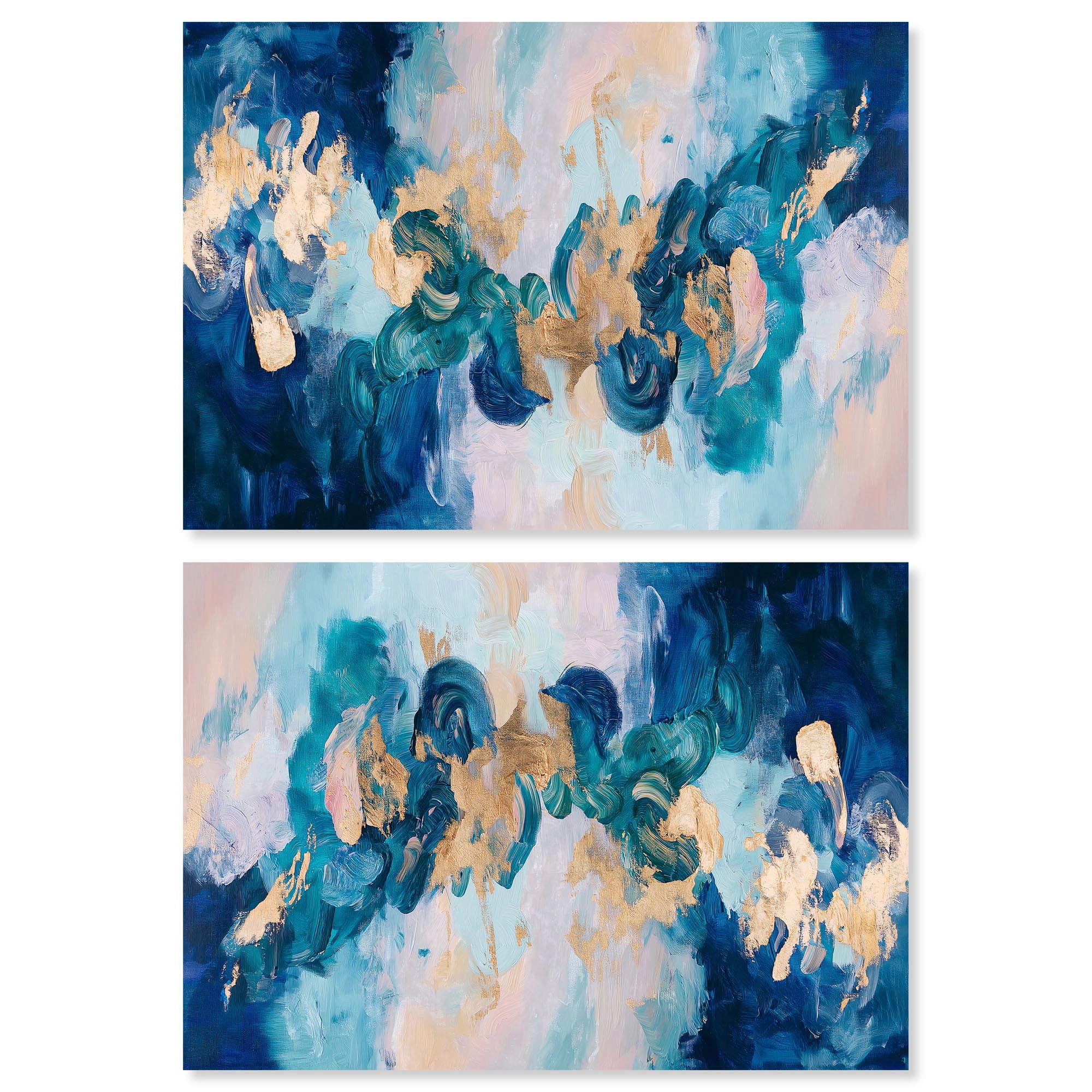 Art Remedy Bright Blue Art Canvas, 24" x 16", Gallery Wrapped, Golden ...
