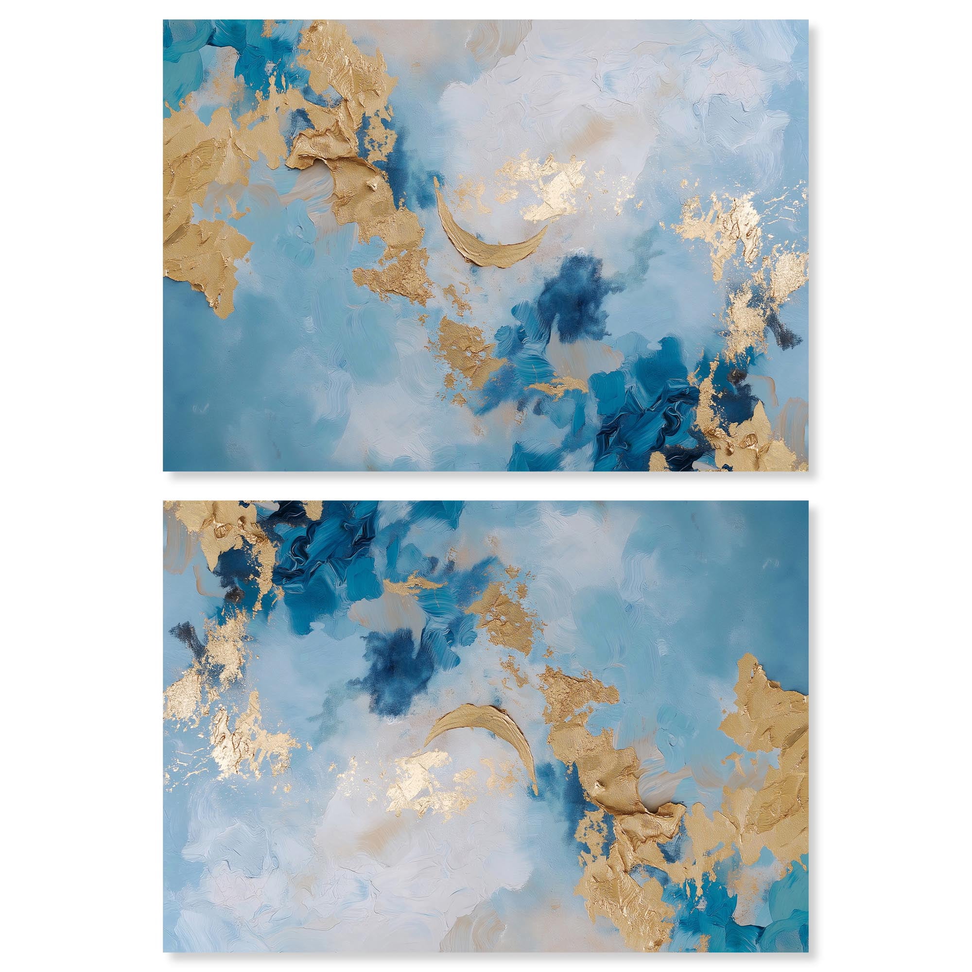 Art Remedy Bright Blue Art Canvas, 45" x 30", Gallery Wrapped, Deep ...