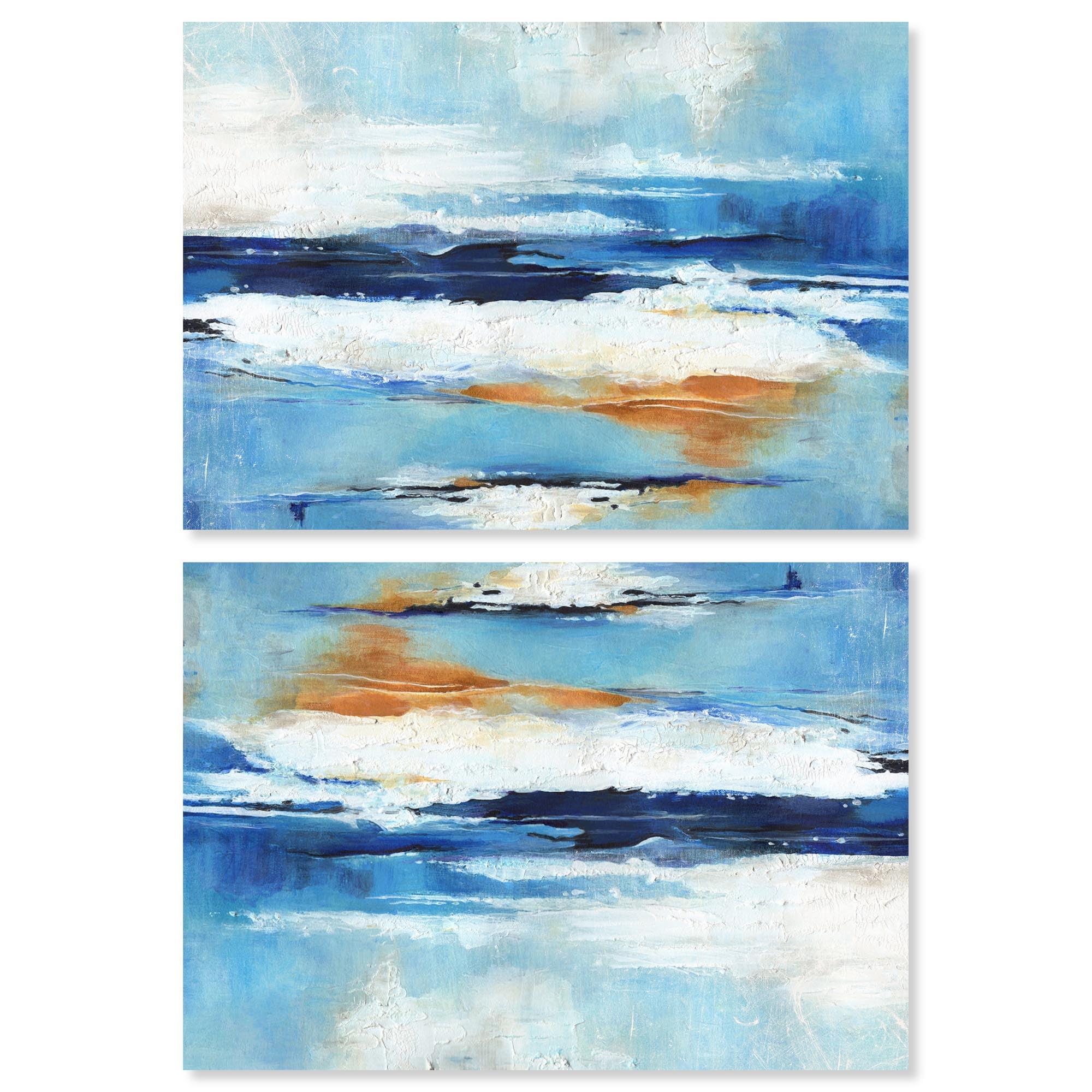 Art Remedy Bright Blue Art Canvas, 45" x 30", Gallery Wrapped, Doll ...