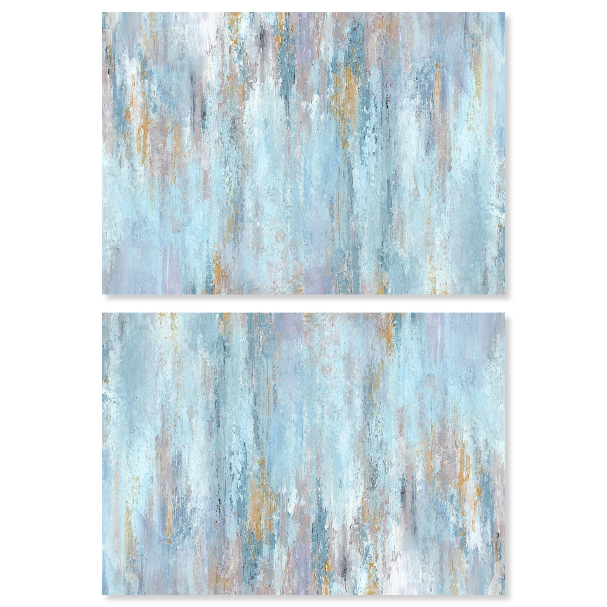 Art Remedy Bright Blue Art Canvas, 45" x 30", Gallery Wrapped, Misty ...