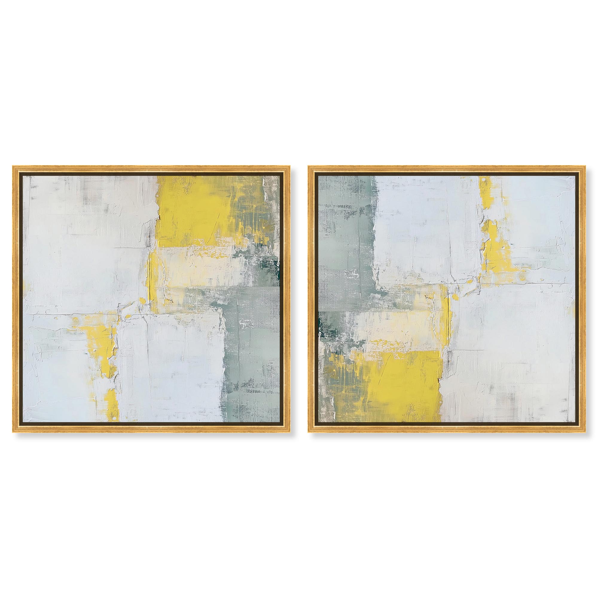 Art Remedy Bright Modern Canvas, 12" x 12", Gold Frame, Sunlit ...