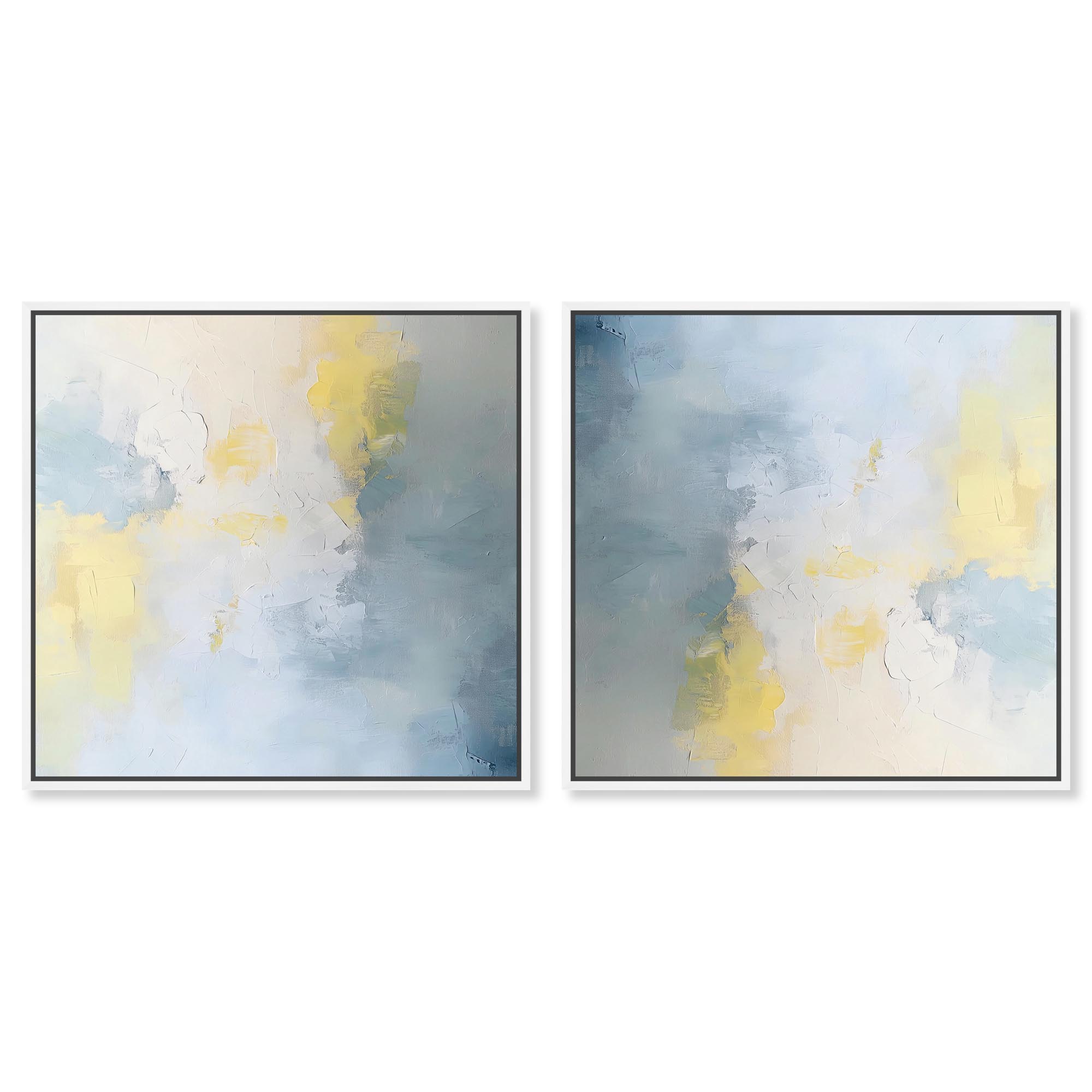 Art Remedy Bright Modern Canvas, 24" x 24", White Frame, Faint Expanse ...