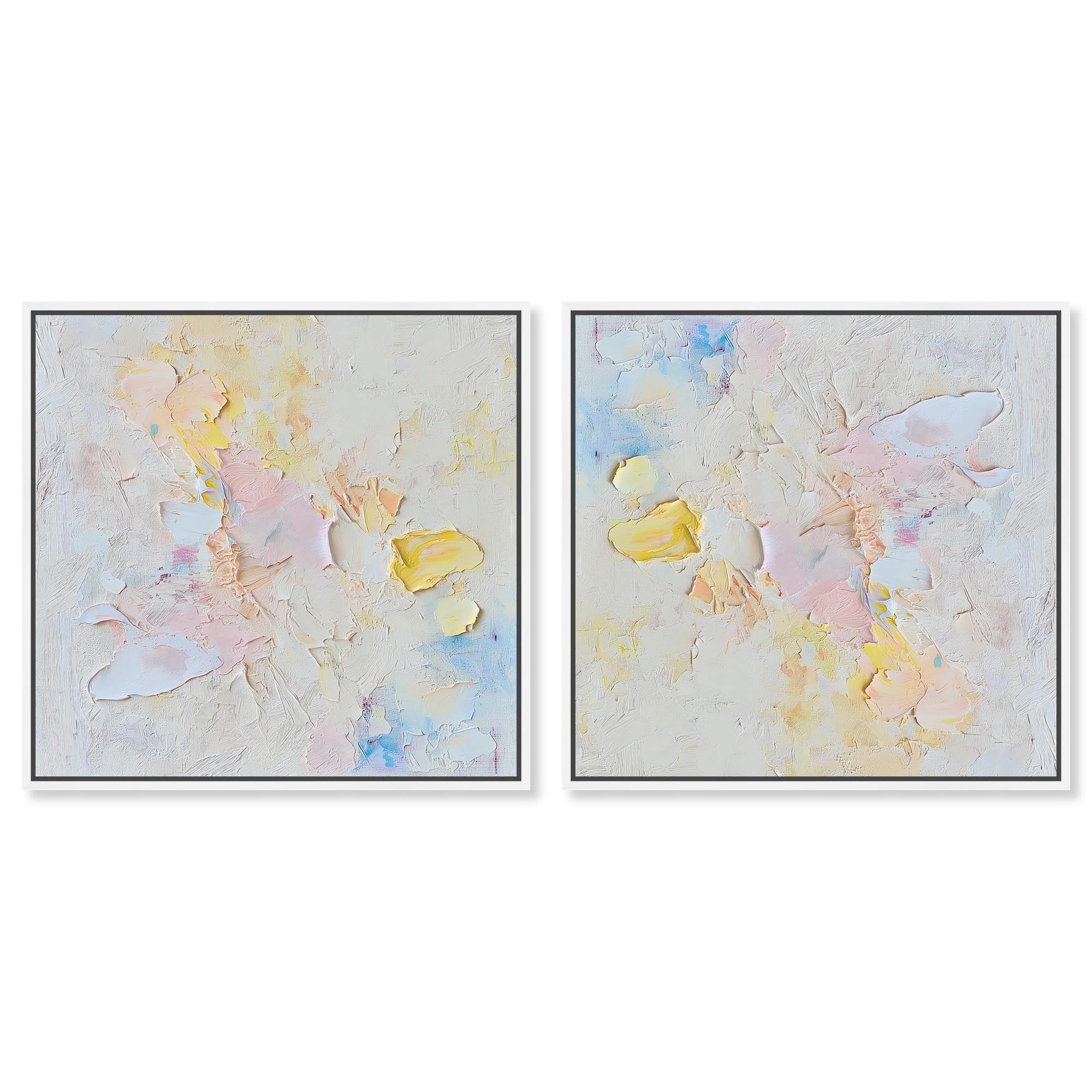 Art Remedy Bright Modern Canvas, 24" x 24", White Frame, Sunshine Ruins ...