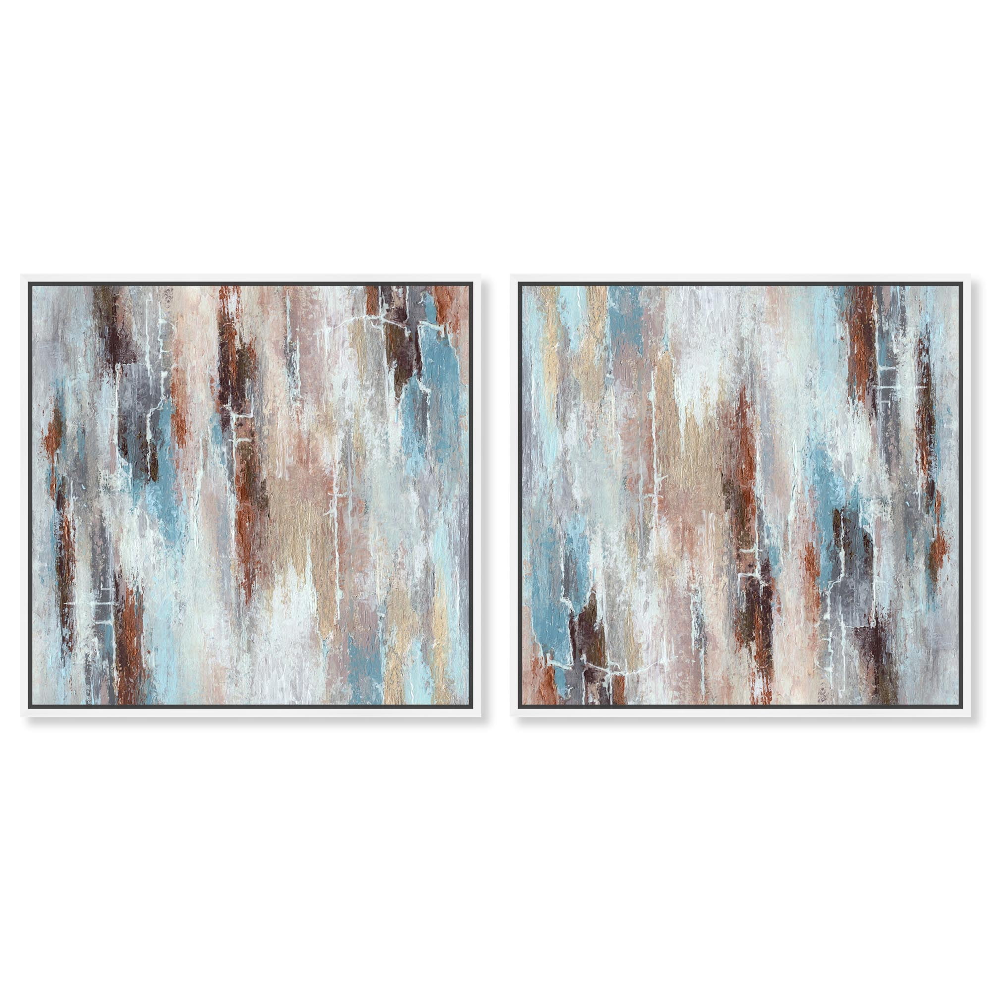 Art Remedy Bright Modern Canvas, 30" x 30", White Frame, Eternal Symphony Set - Walmart.com