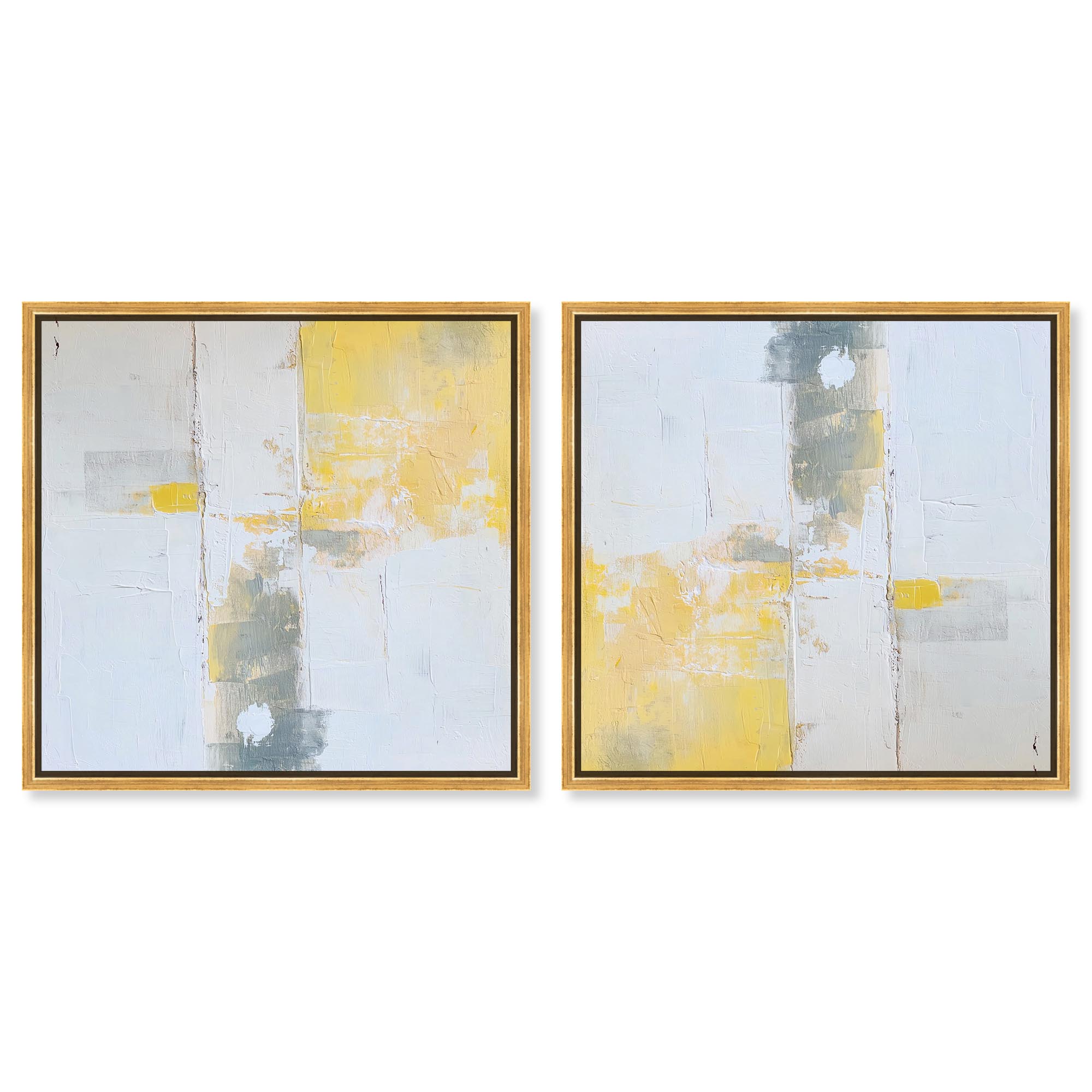Art Remedy Bright Modern Canvas, 40" x 40", Gold Frame, Sunshine Ruins ...