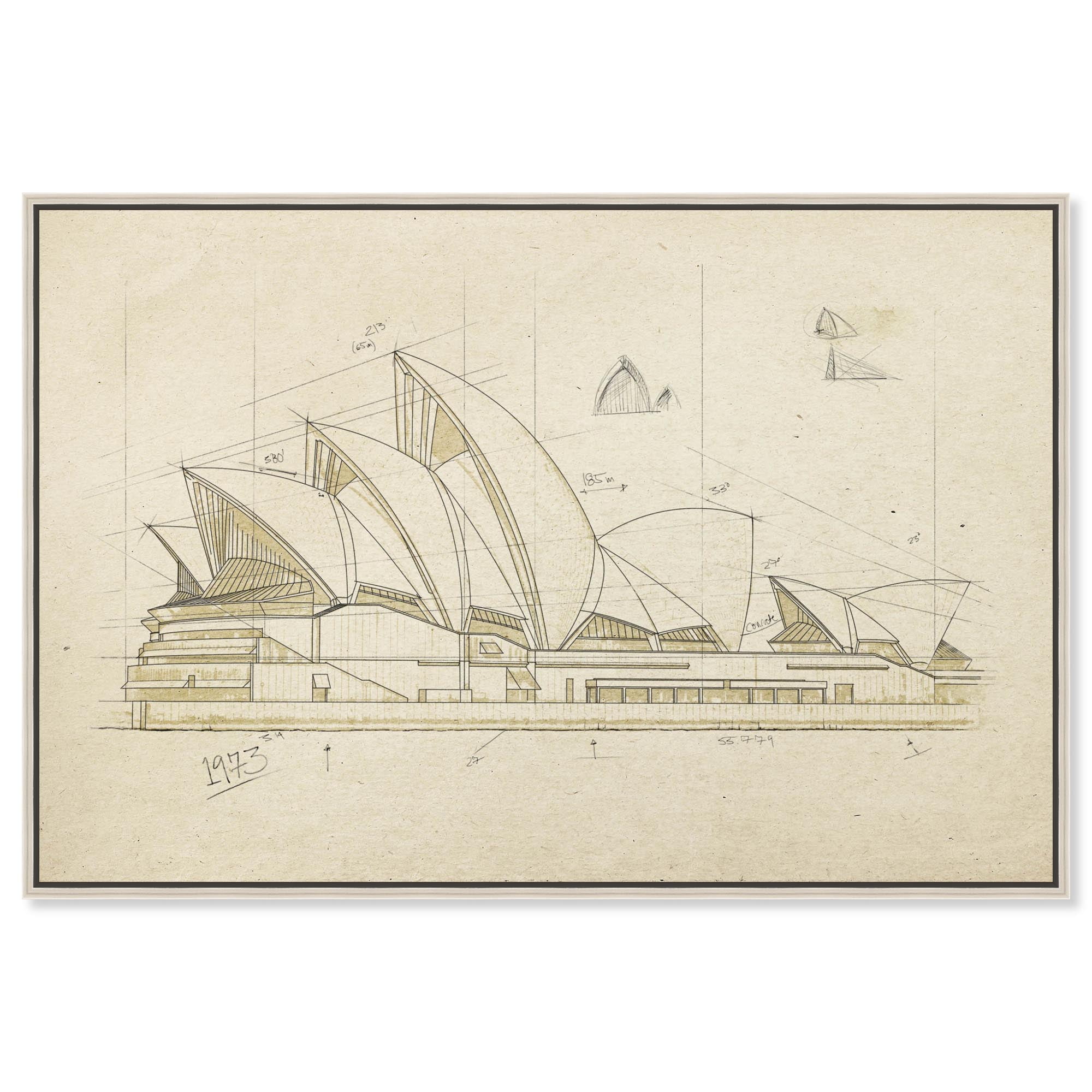 Art Remedy Classic Landscape Canvas, 30" x 20", Silver Frame, Sydney ...