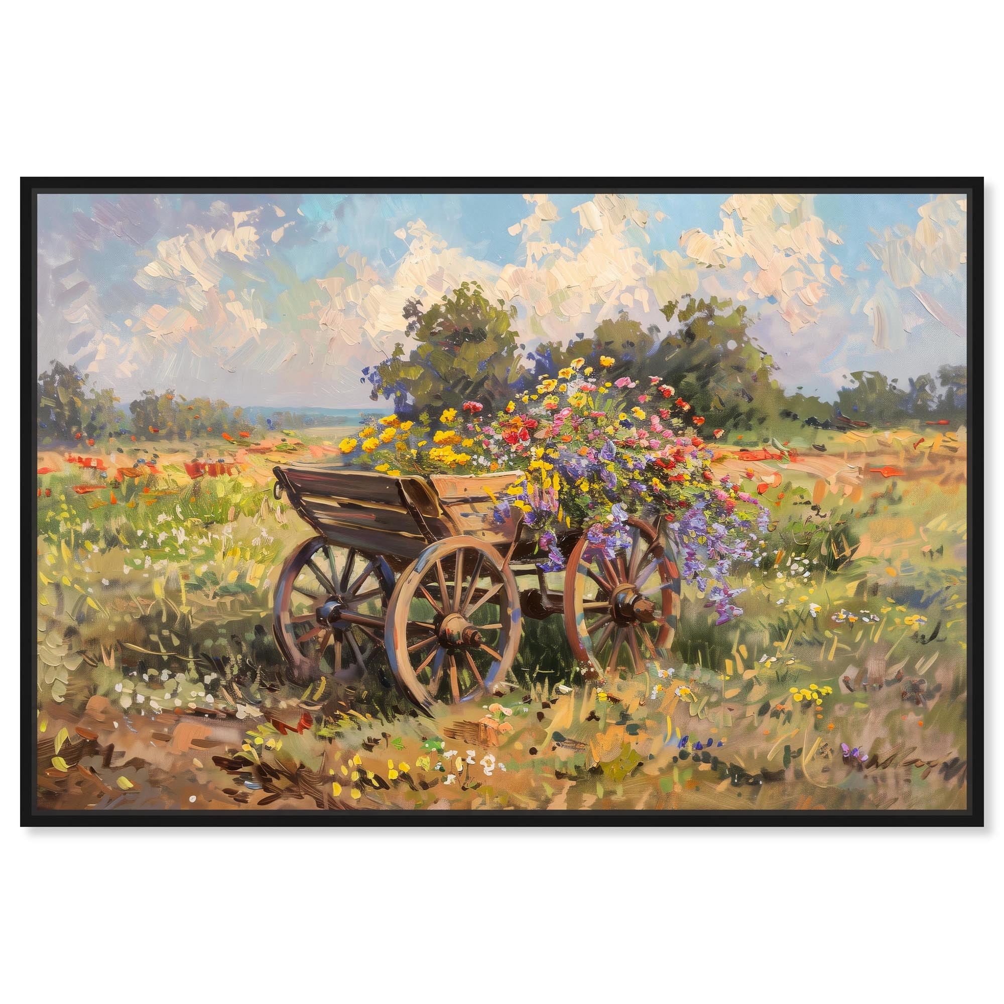 Art Remedy Classic Landscape Canvas, 36" x 24", Black Frame, Summer ...