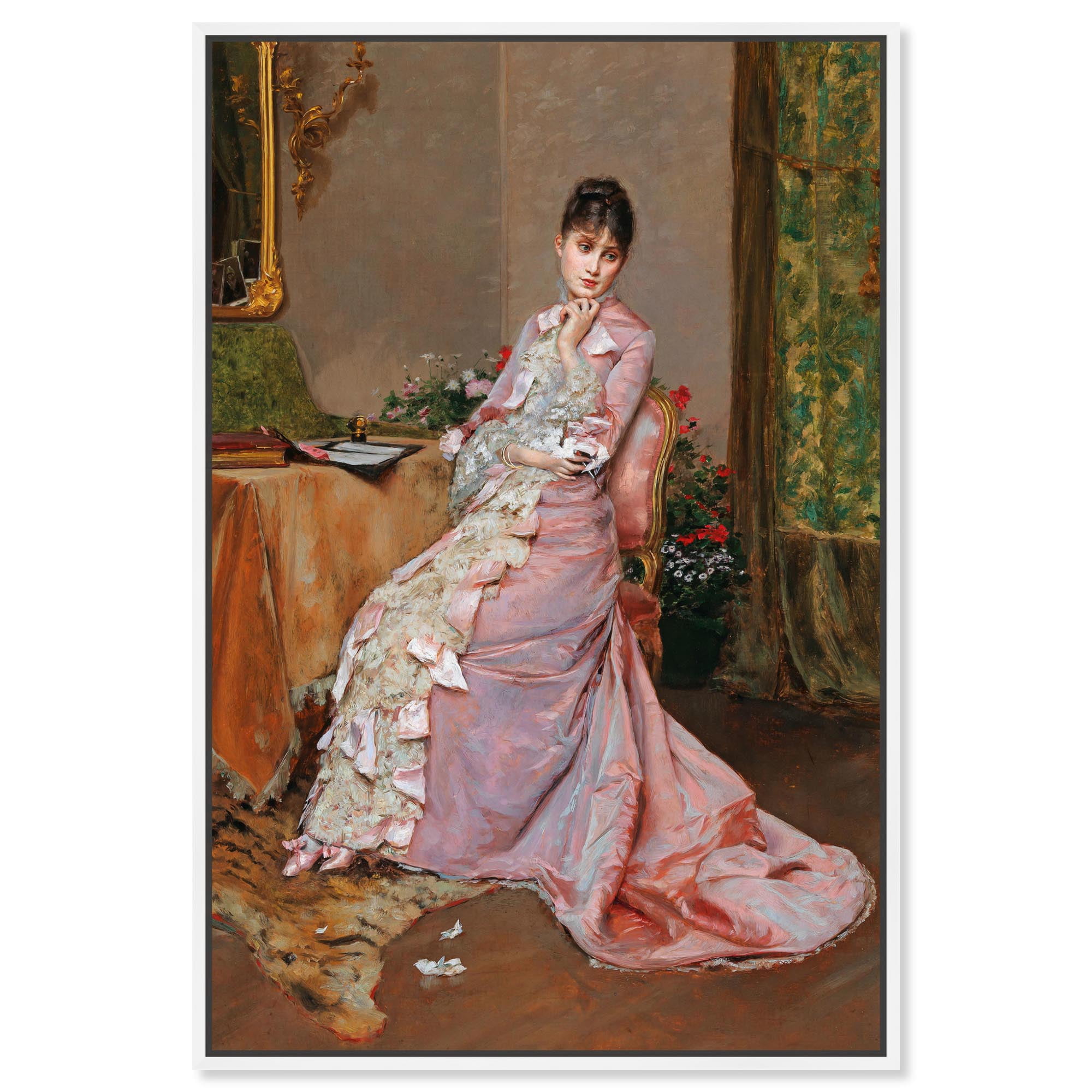 Art Remedy Classic Portraits Canvas, 20" x 30", White Frame, Letter by ...