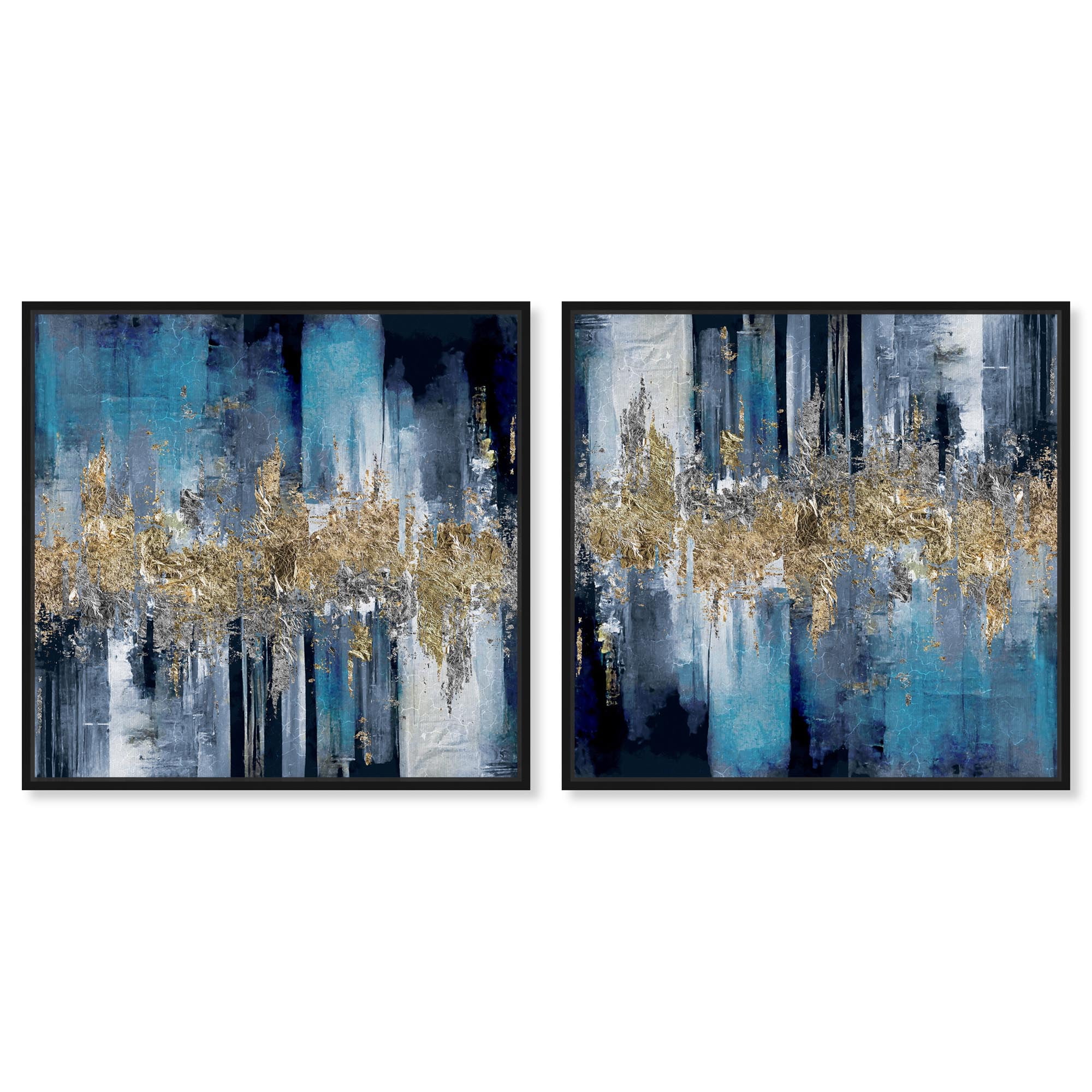 Art Remedy Coastal Abstracts Canvas, 24" x 24", Black Frame, Relatively ...