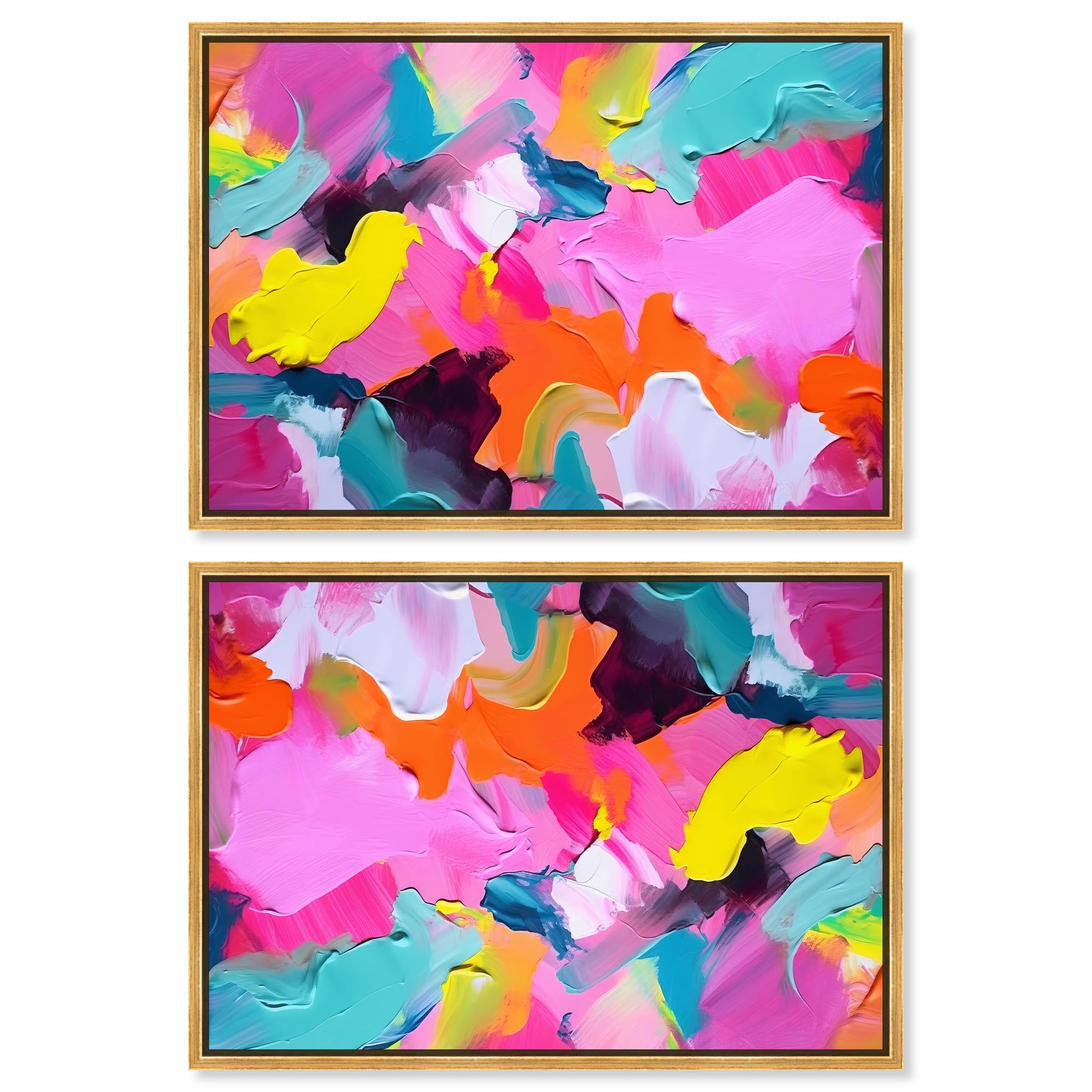 Art Remedy Colorful Urban Art Canvas, 45" x 30", Gold Frame, Sublime ...