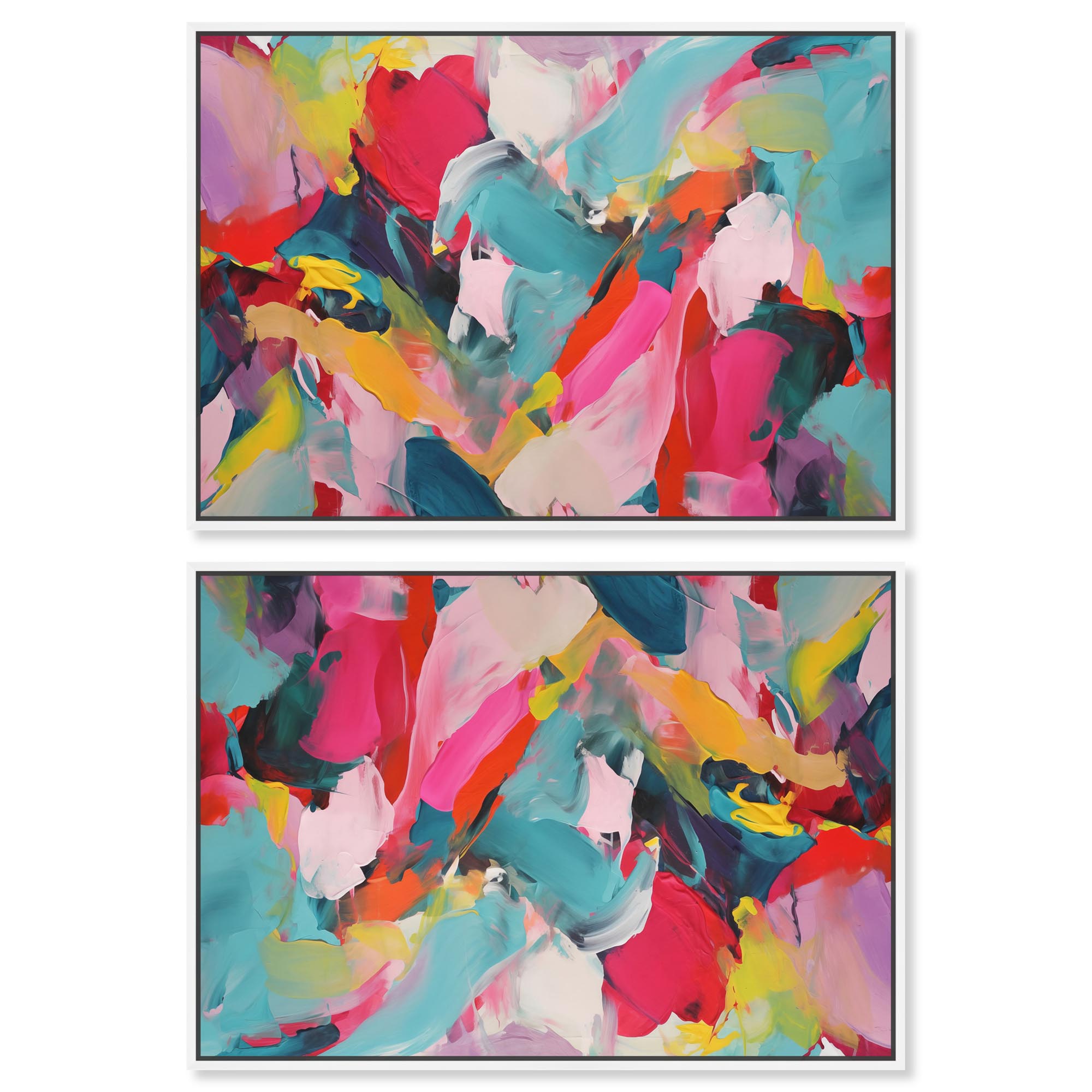 Art Remedy Colorful Urban Art Canvas, 45" x 30", White Frame, Sublime ...