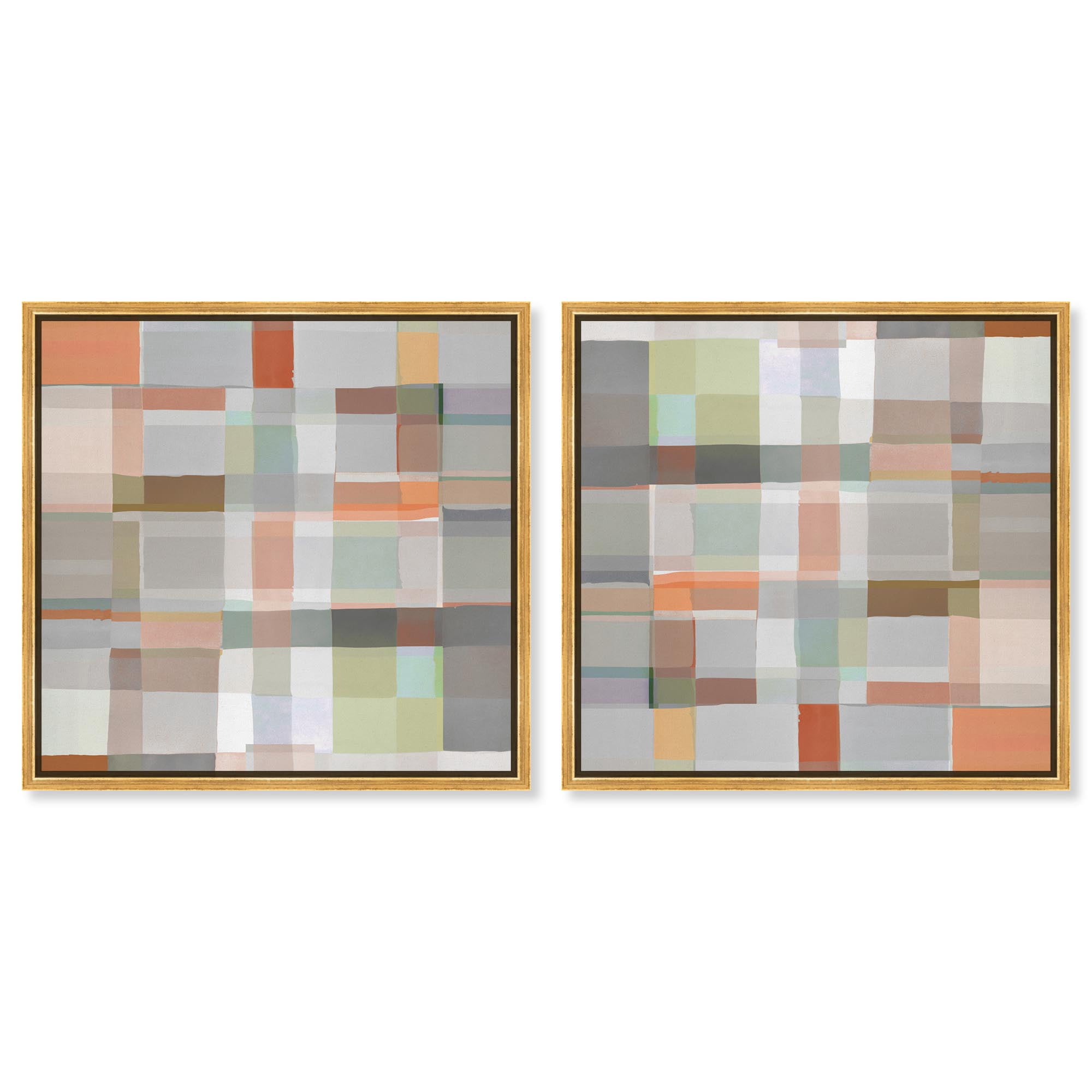 Art Remedy Contemporary Art Canvas, 24" x 24", Gold Frame, Color Board ...