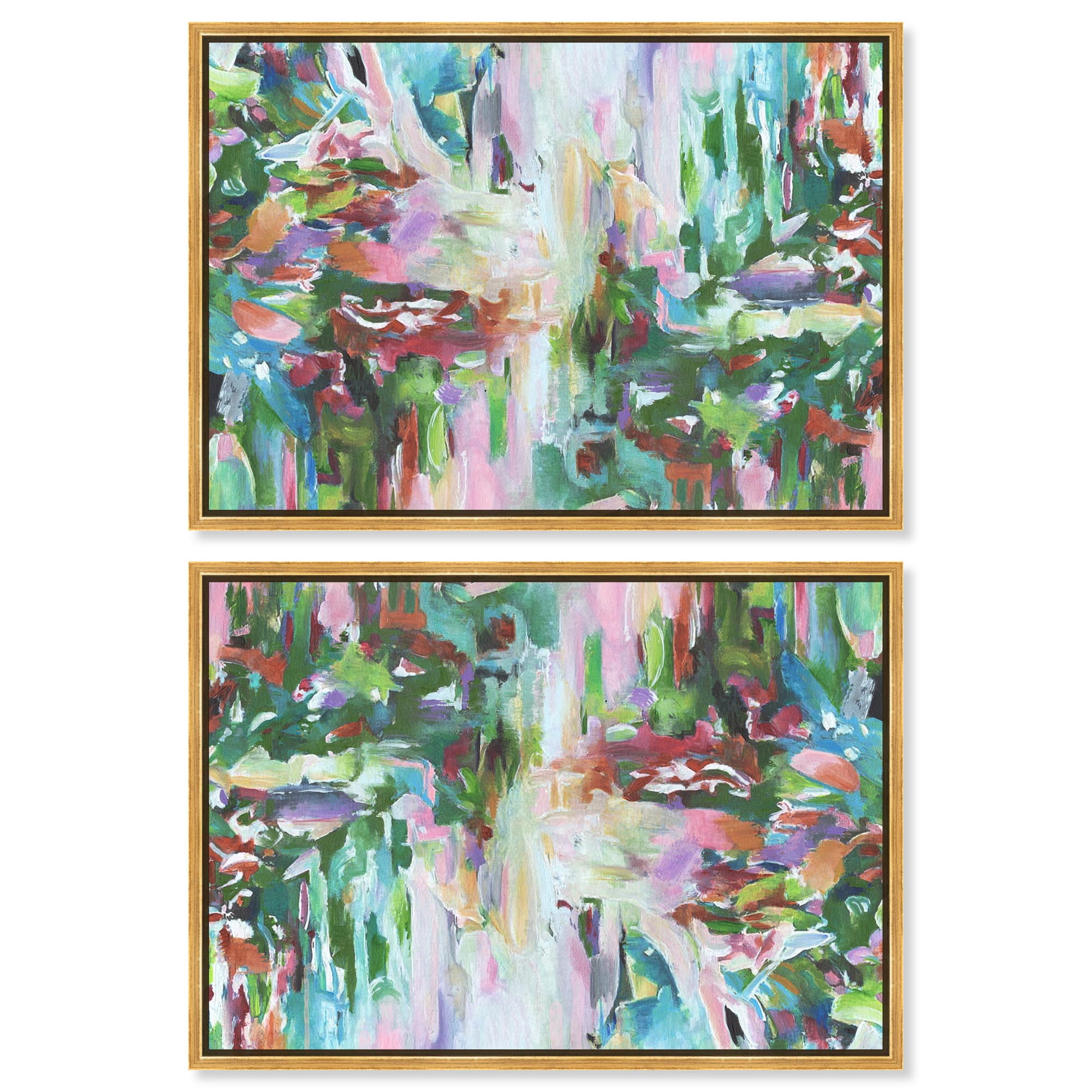 Art Remedy Contemporary Modern Canvas, 24" x 16", Gold Frame, Vision of ...