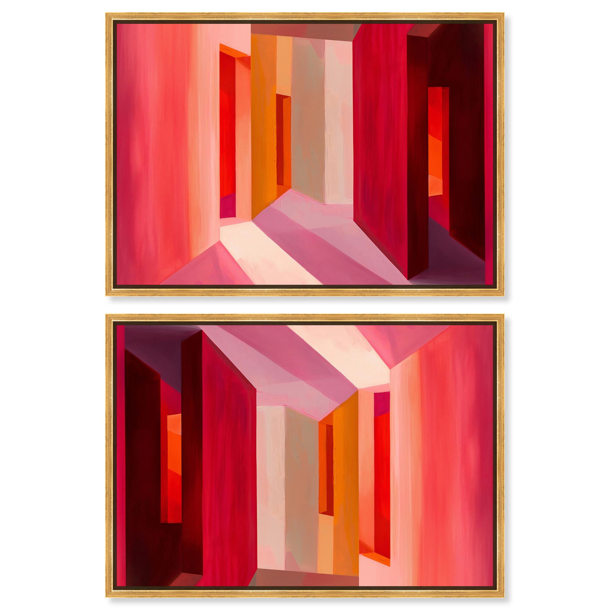 Art Remedy Contemporary Modern Canvas, 36" x 24", Gold Frame, Modern ...