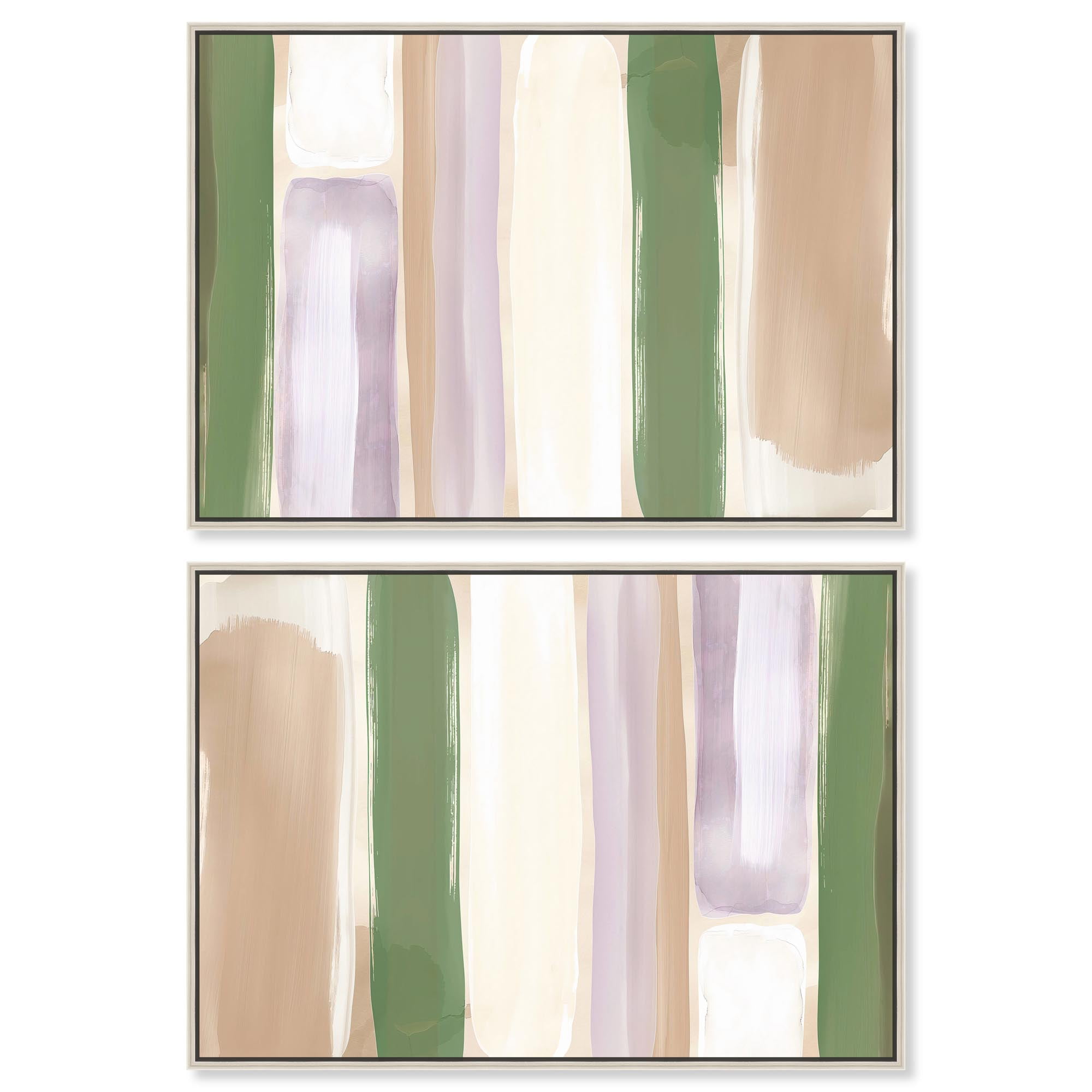Art Remedy Contemporary Shapes Canvas, 36" x 24", Silver Frame ...