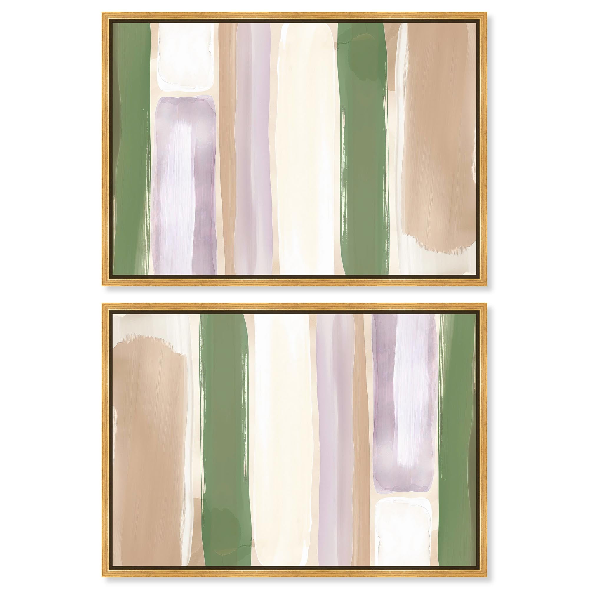Art Remedy Contemporary Shapes Canvas, 54" x 36", Gold Frame, Windswept ...