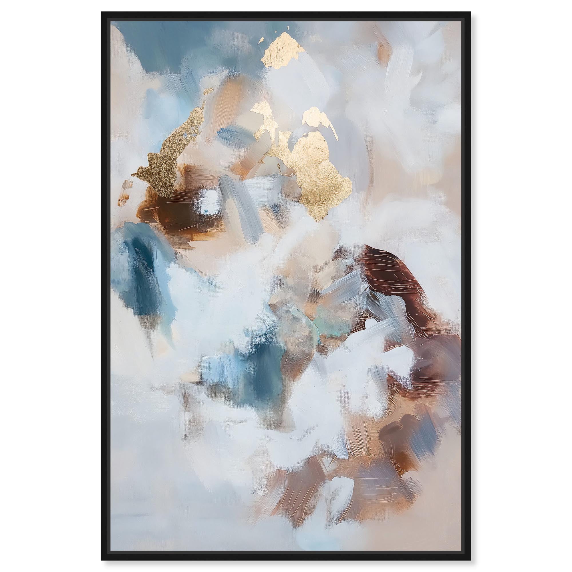 Art Remedy Earth Tone Abstract Canvas, 30" x 45", Black Frame, Mother ...