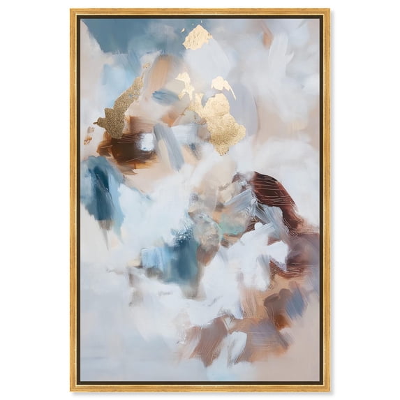 Art Remedy Earth Tone Abstract Canvas, 30" x 45", Gold Frame, Mother ...