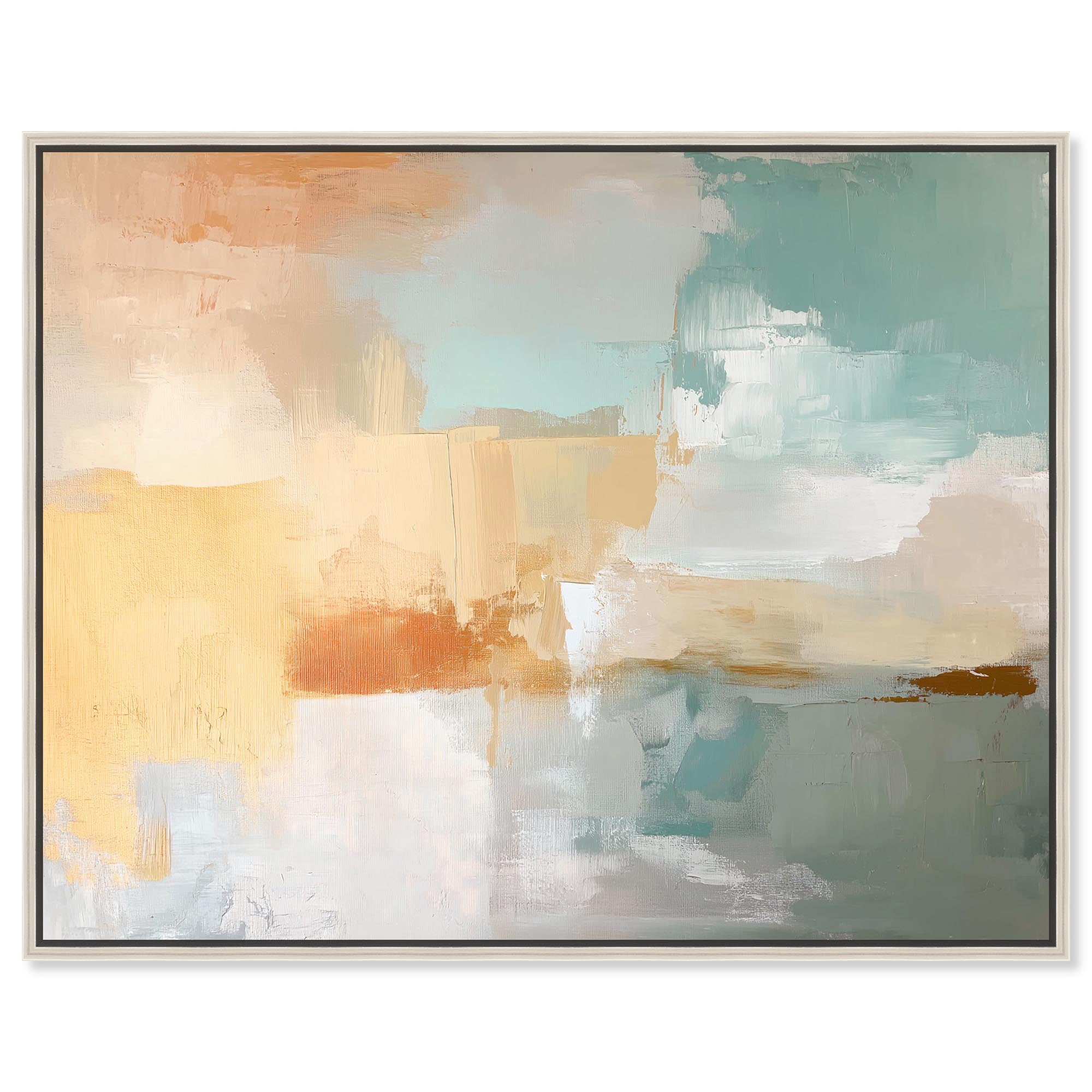 Art Remedy Earthy Abstracts Canvas, 45" x 36", Silver Frame, Muted ...