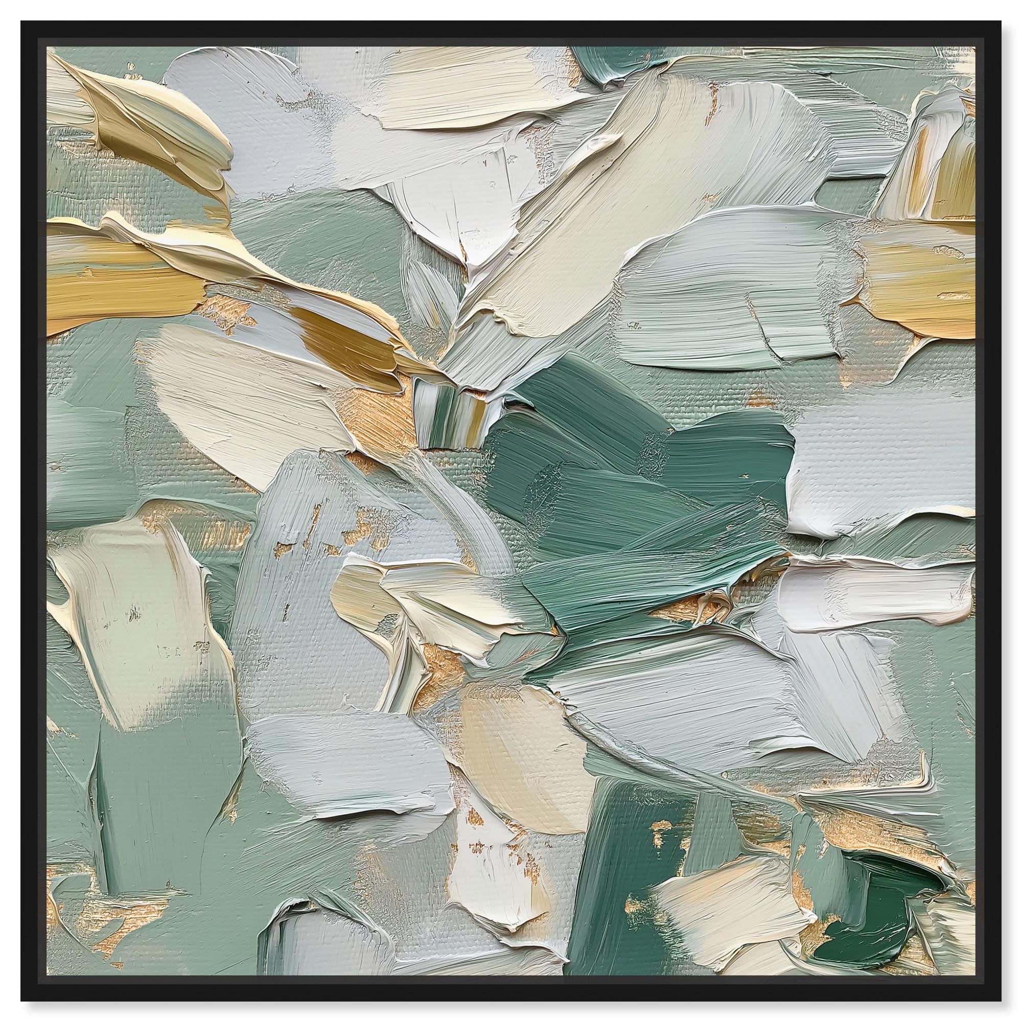 Fractured Forest Layered Canvas Teal Abstracts by Art Remedy, Black ...