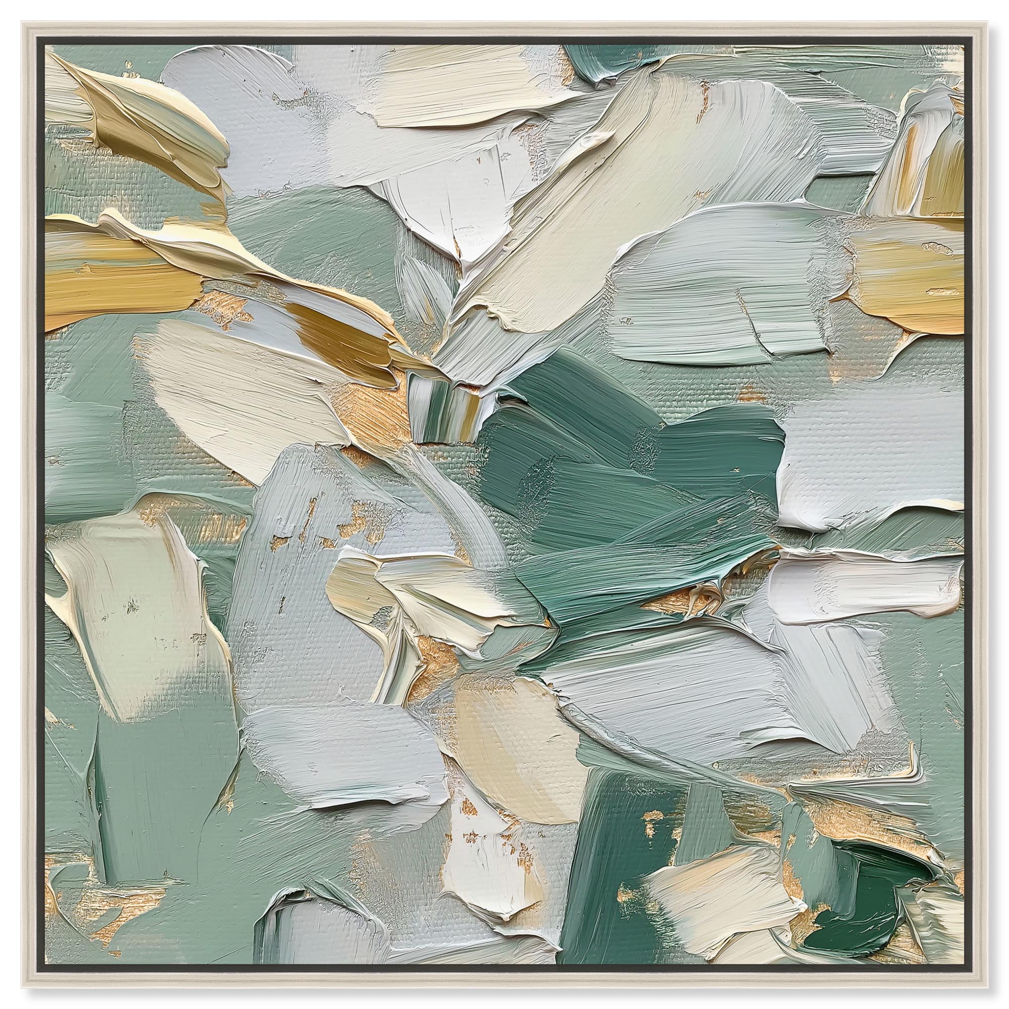 Fractured Forest Layered Canvas Teal Abstracts by Art Remedy, Silver ...