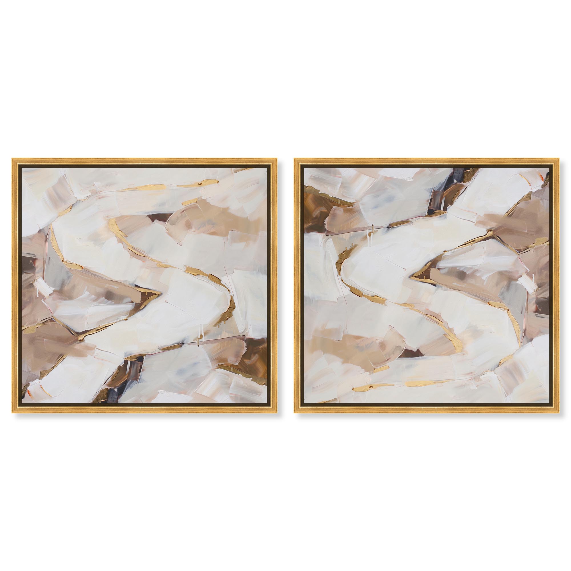 Art Remedy Faded Boho Art Canvas, 20" x 20", Gold Frame, Caramel Depths ...