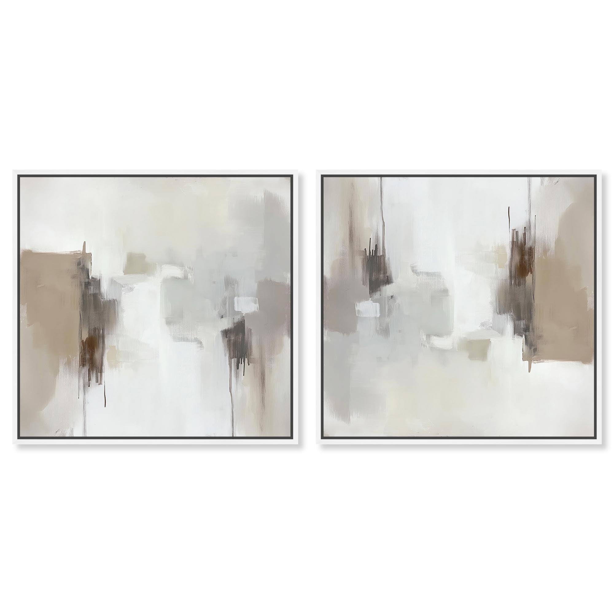 Art Remedy Faded Boho Art Canvas, 30" x 30", White Frame, Desolate ...