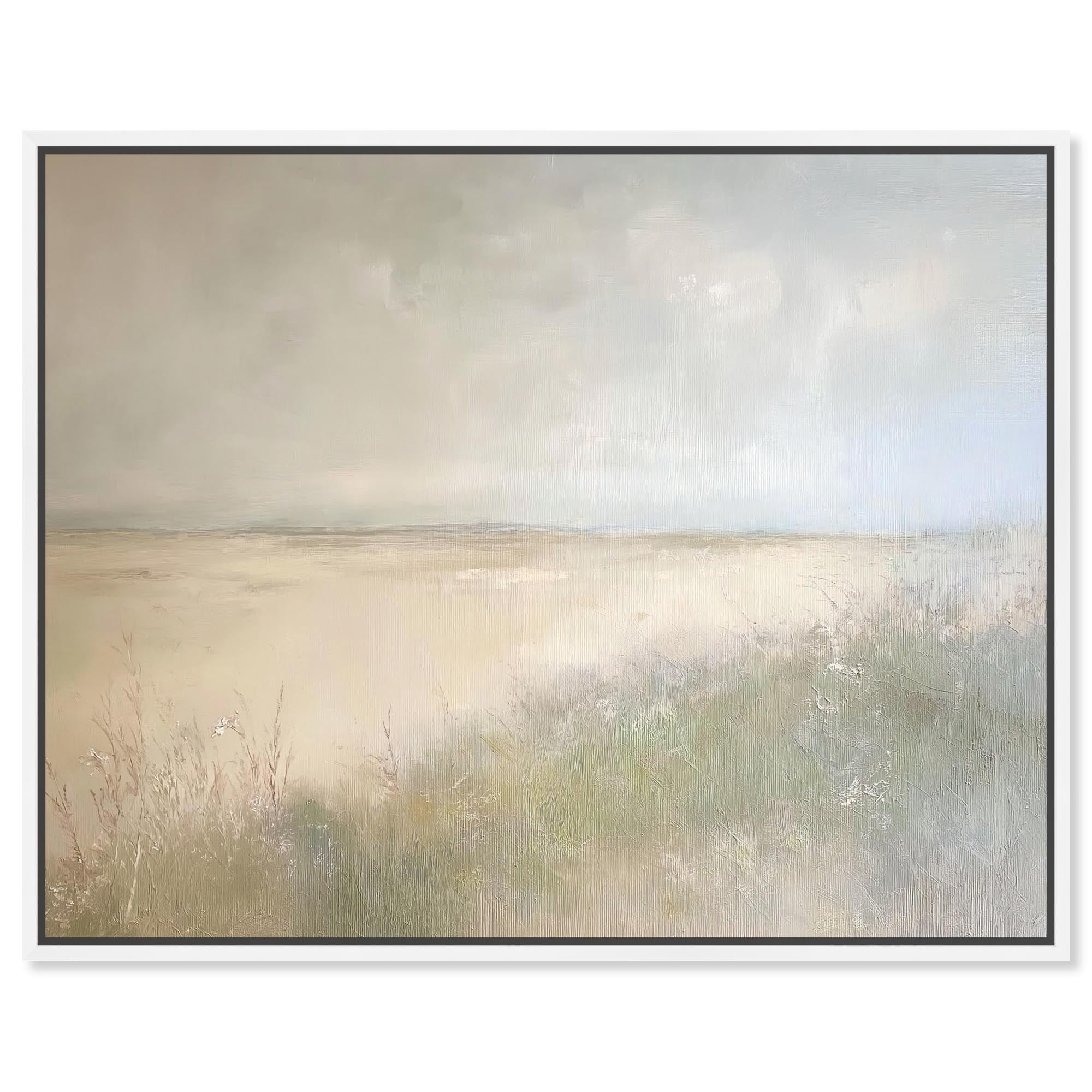Art Remedy Farmhouse Landscape Canvas, 30" x 24", White Frame, Sunset ...