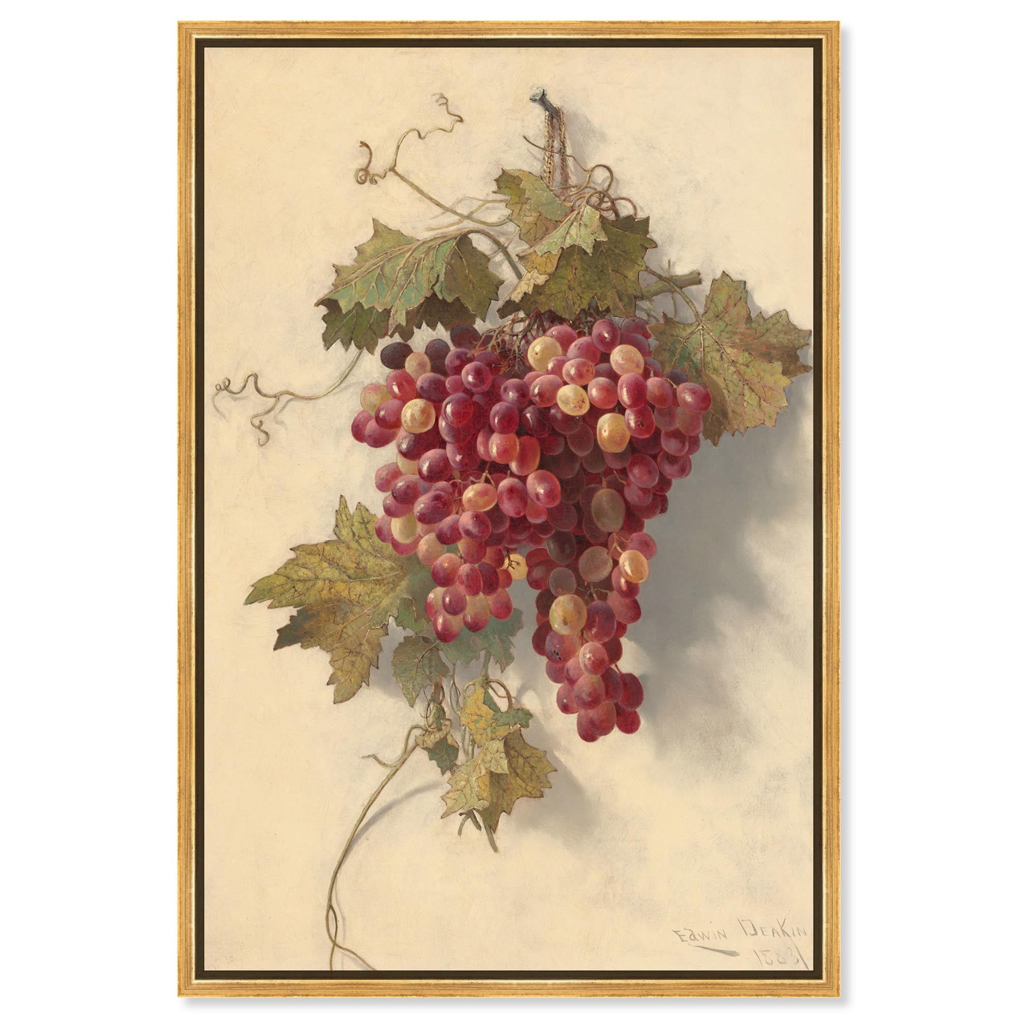 Art Remedy Floral Still Life Canvas, 24" x 36", Gold Frame, Grapes ...