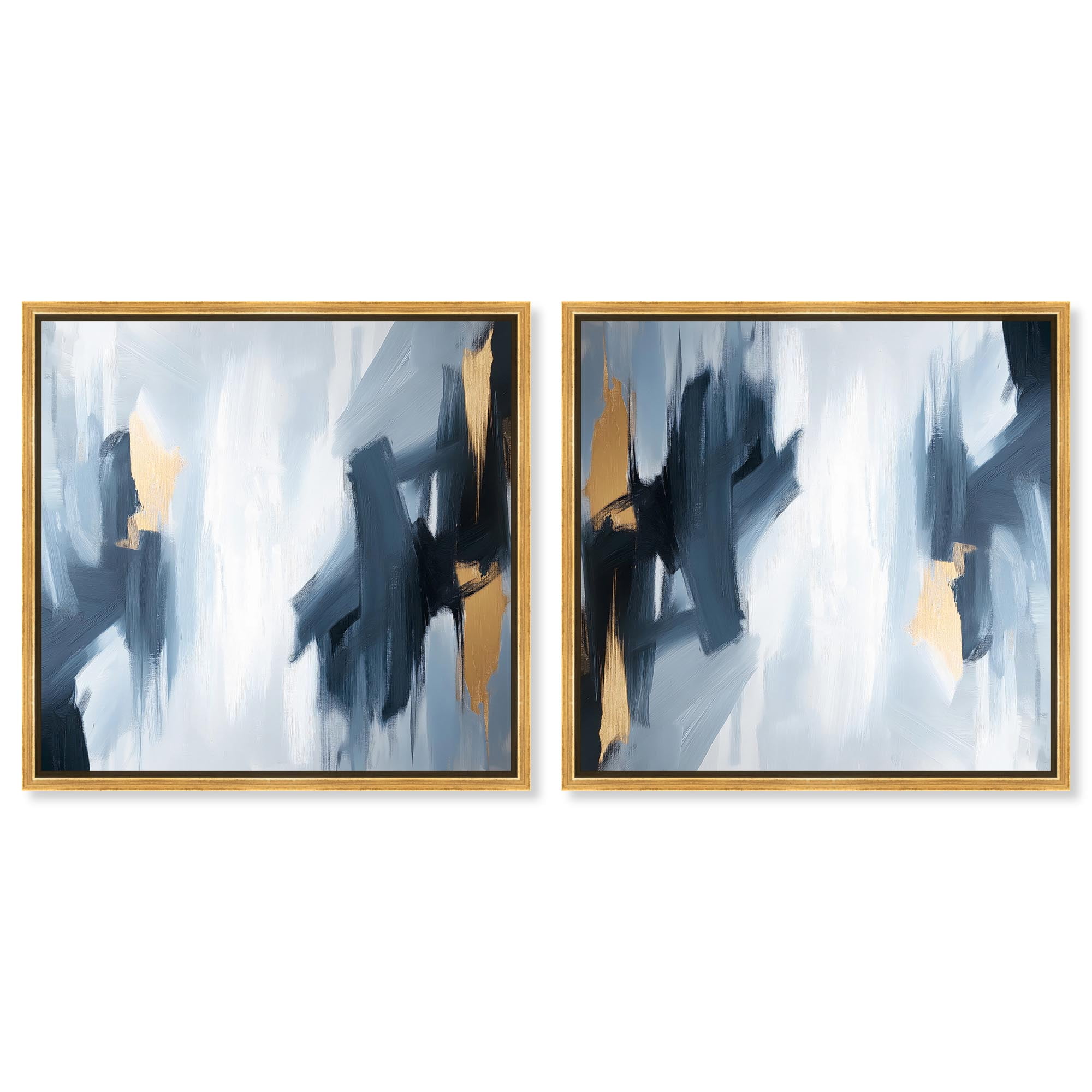 Art Remedy Mancave Art Canvas, 20" x 20", Gold Frame, Dynamic Strokes ...
