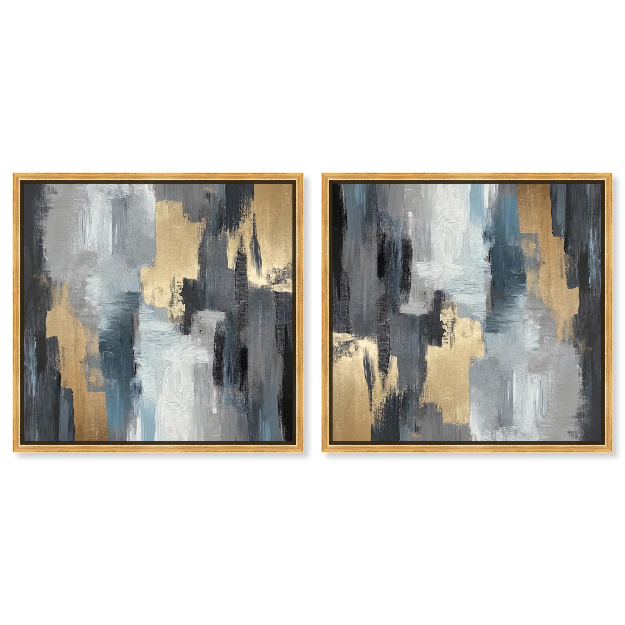 Art Remedy Mancave Art Canvas, 40" x 40", Gold Frame, Concrete and Gold ...