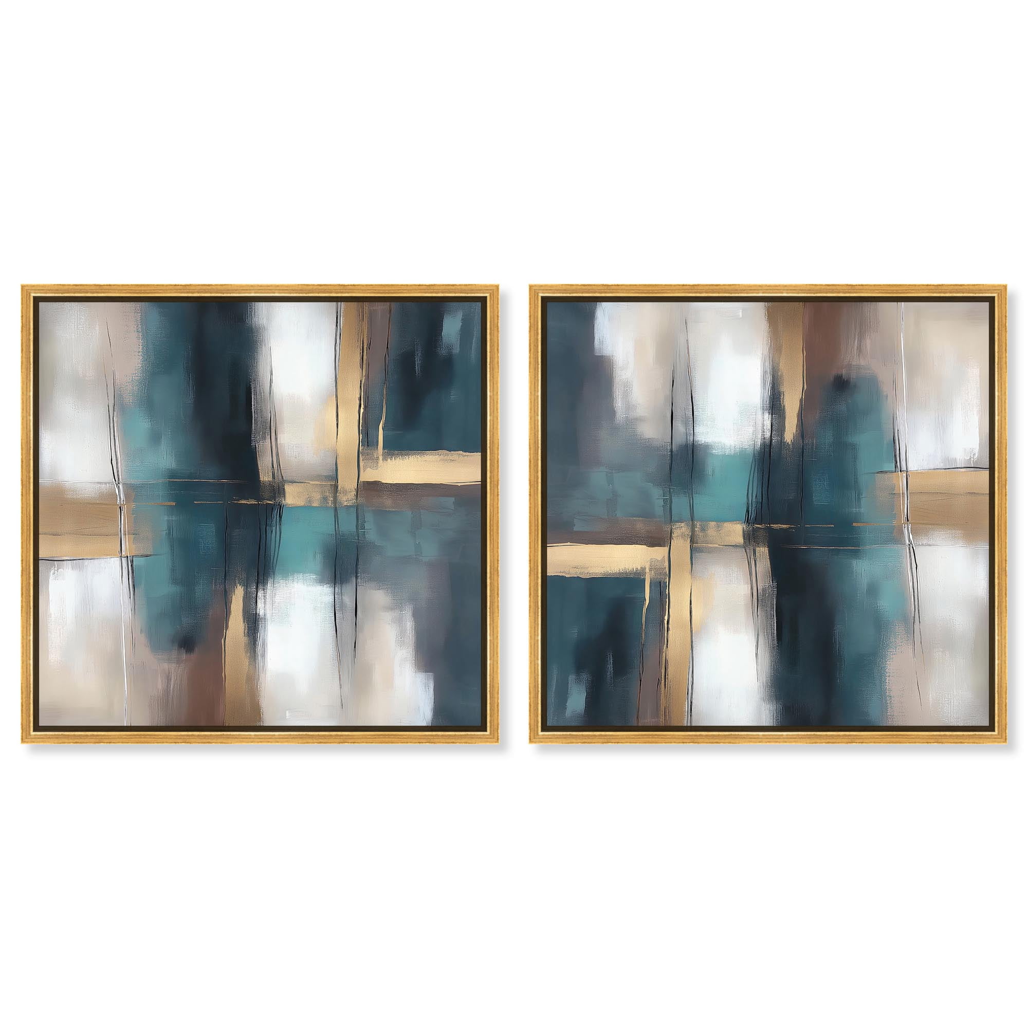 Art Remedy Mancave Art Canvas, 40" x 40", Gold Frame, Reflections in ...