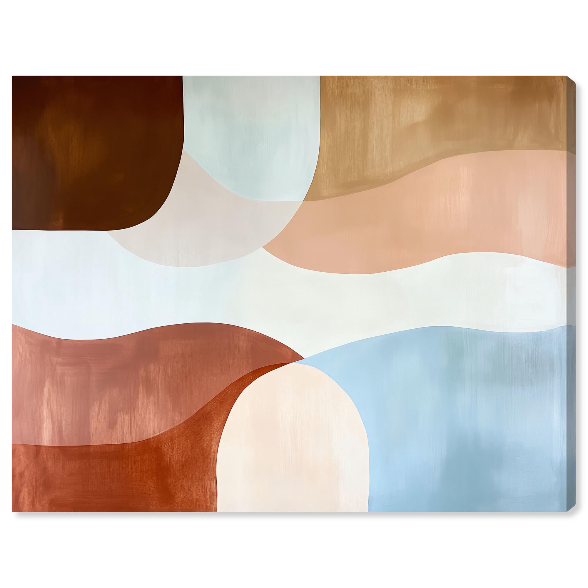 Art Remedy Midcentury Shape Art Canvas, 45" x 36", Gallery Wrapped ...