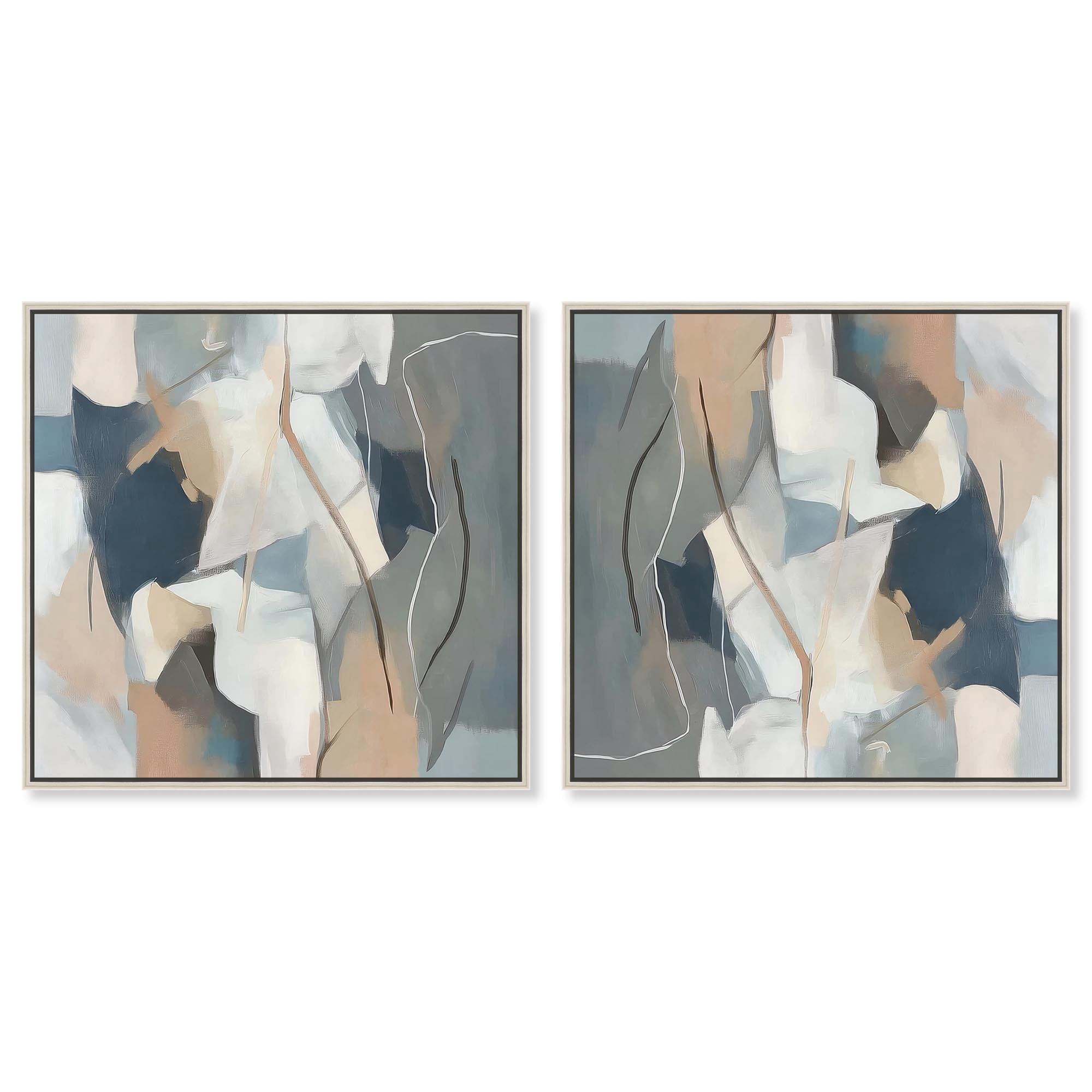 Art Remedy Minimal Abstract Canvas, 24" x 24", Silver Frame, Essence of ...