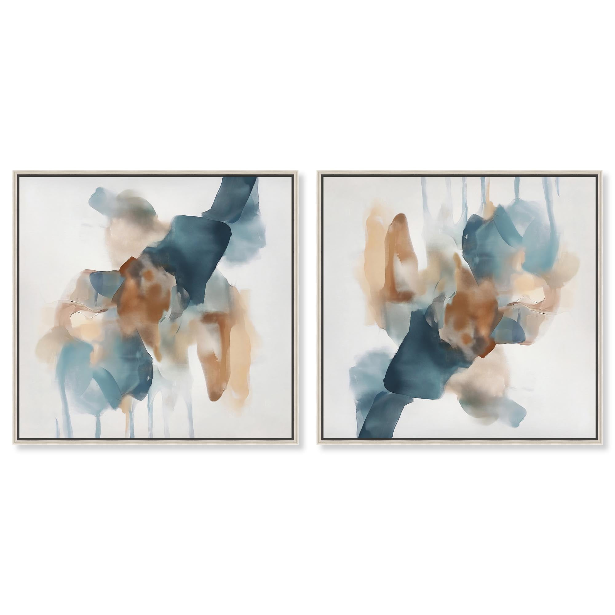 Art Remedy Minimal Abstract Canvas, 30" x 30", Silver Frame, Hidden ...