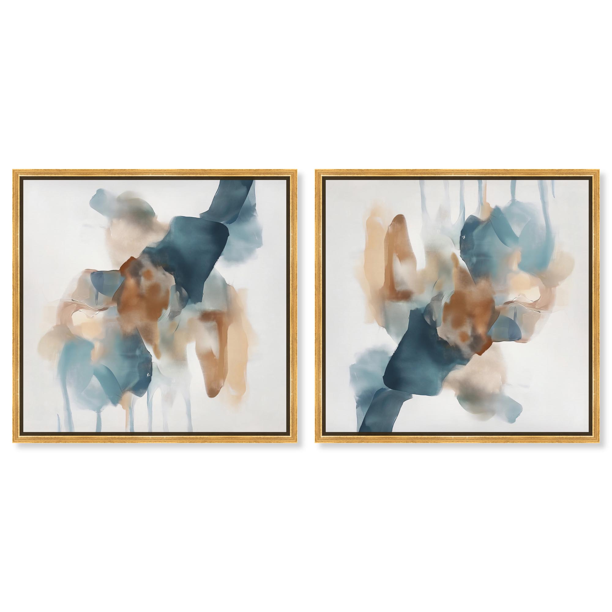 Art Remedy Minimal Abstract Canvas, 40" x 40", Gold Frame, Hidden ...