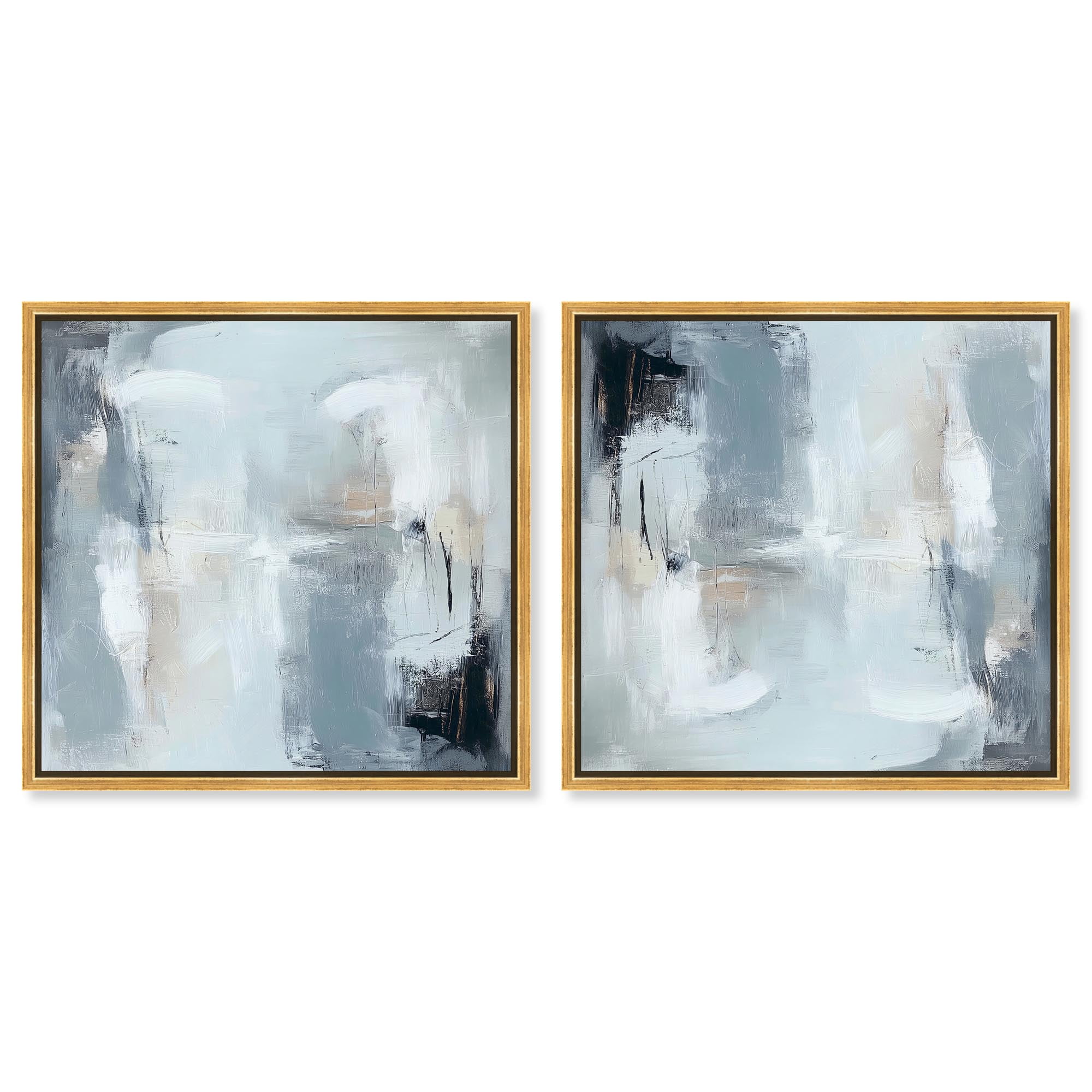 Art Remedy Minimalism Abstract Canvas, 16" x 16", Gold Frame, Moonlit ...