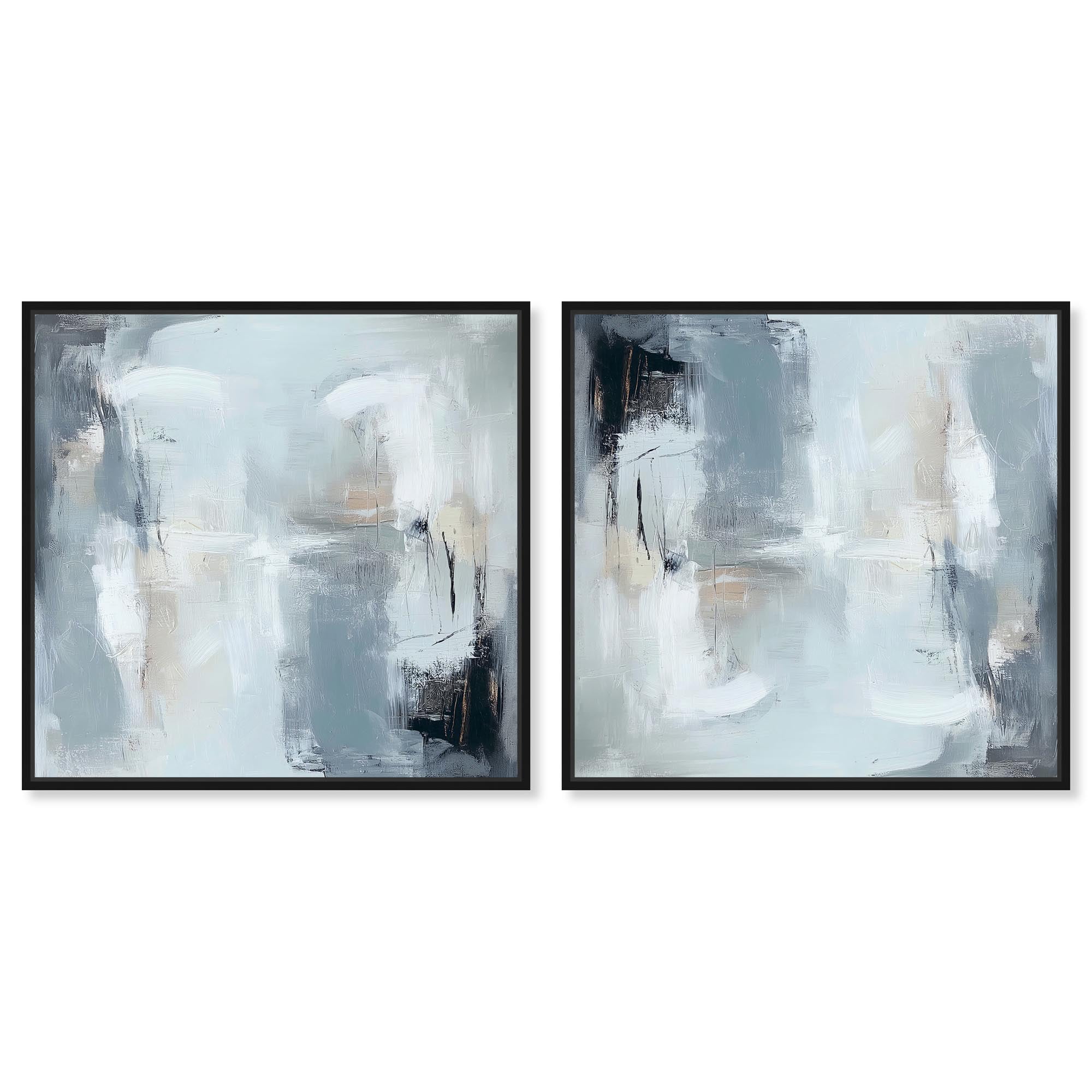 Art Remedy Minimalism Abstract Canvas, 40" x 40", Black Frame, Moonlit ...