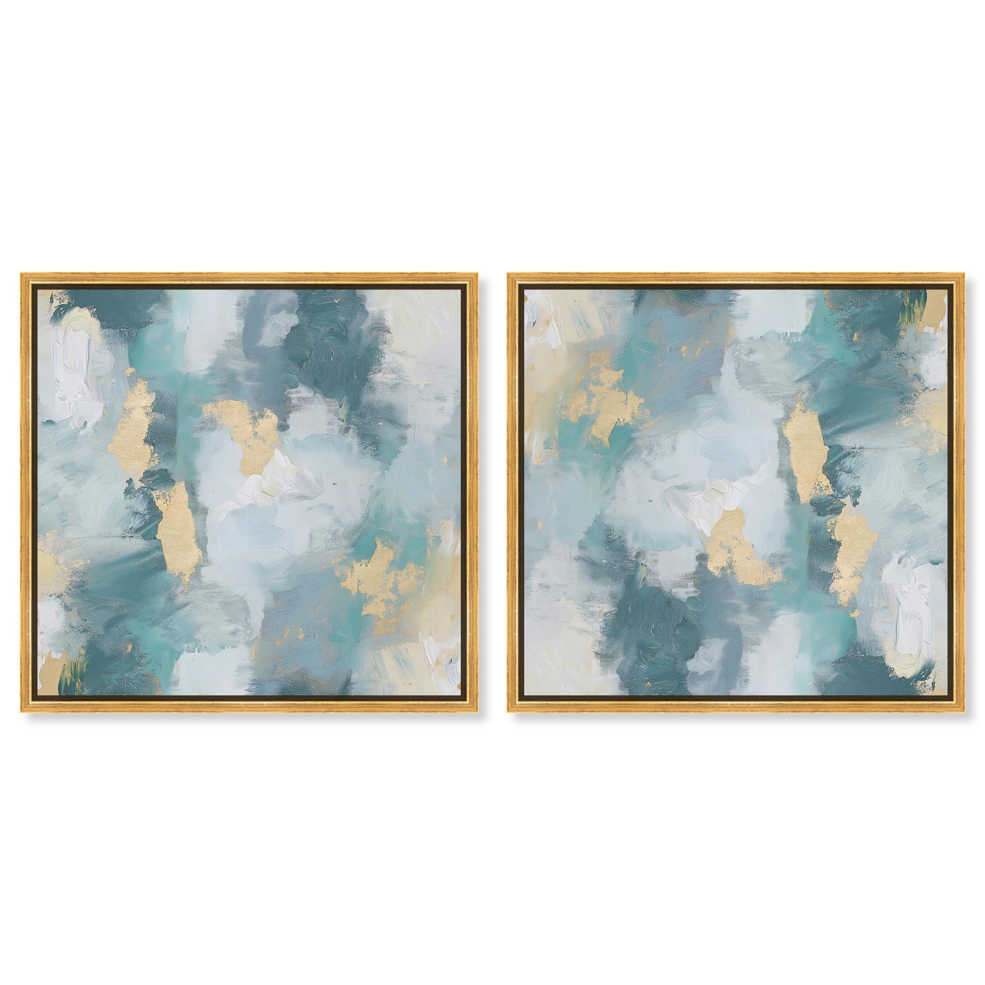 Art Remedy Modern Abstracts Canvas, 12" x 12", Gold Frame, Layers of ...