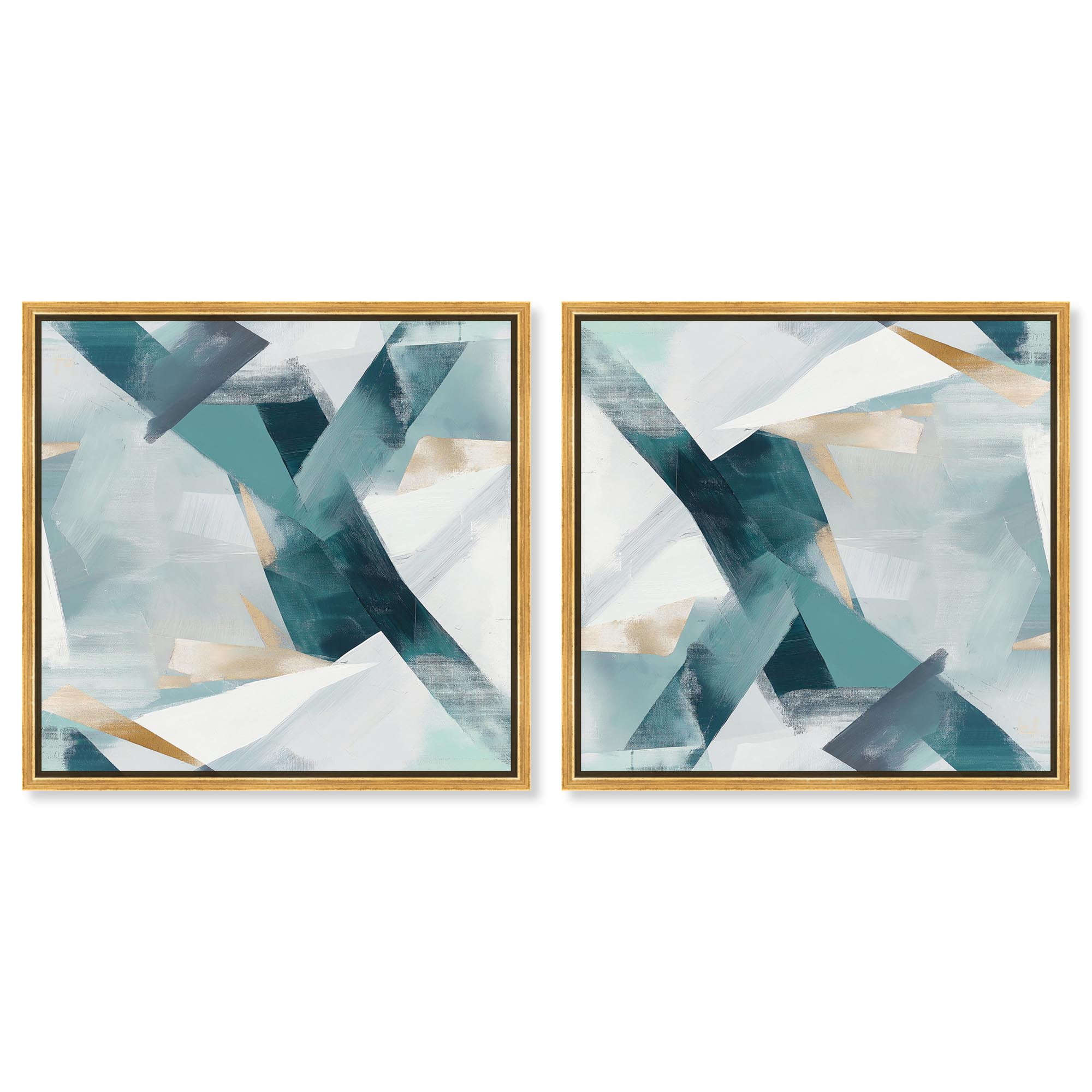 Art Remedy Modern Abstracts Canvas, 24" x 24", Gold Frame, Force Lines ...